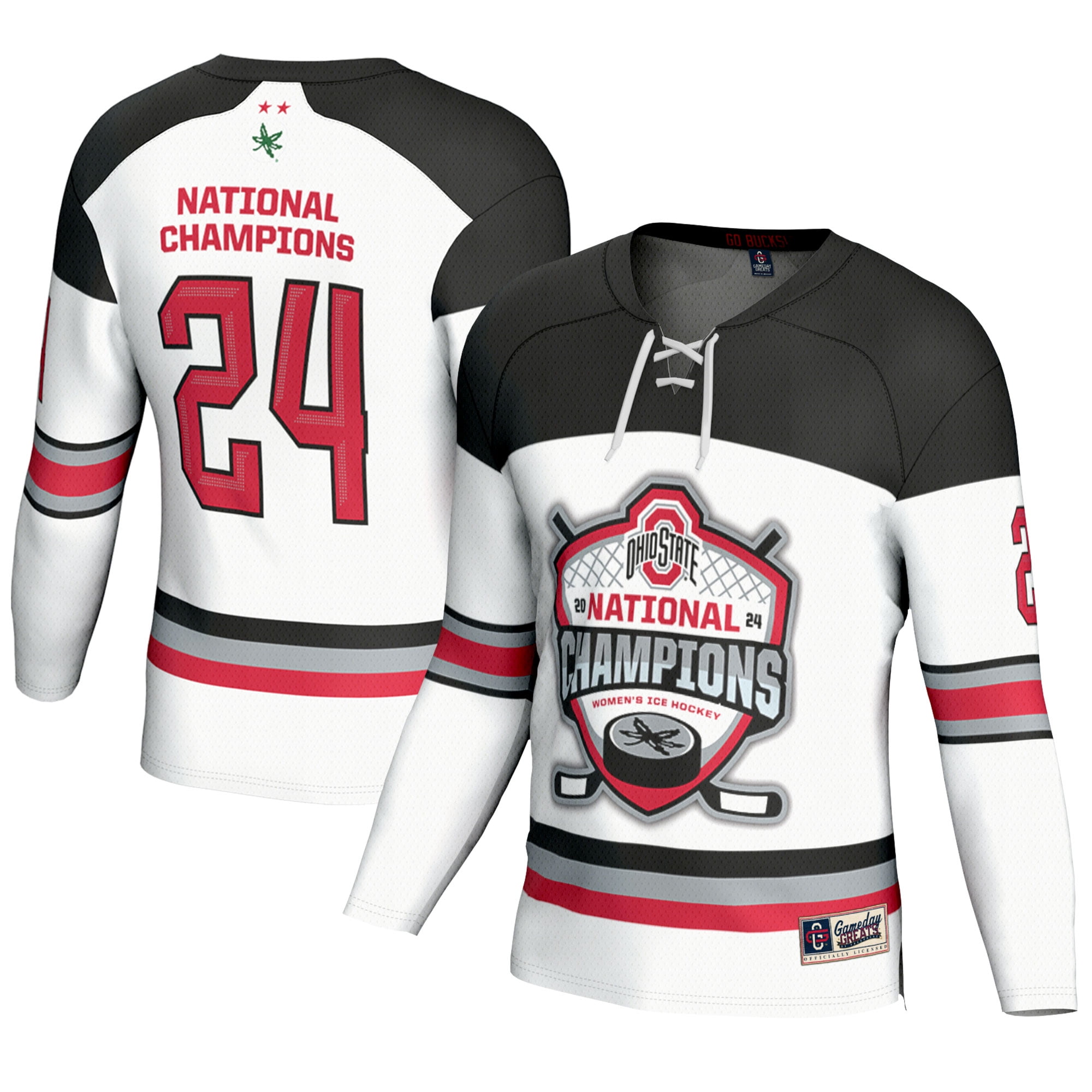 Youth GameDay Greats White Ohio State Buckeyes 2024 NCAA Women's Ice Hockey National Champions ...