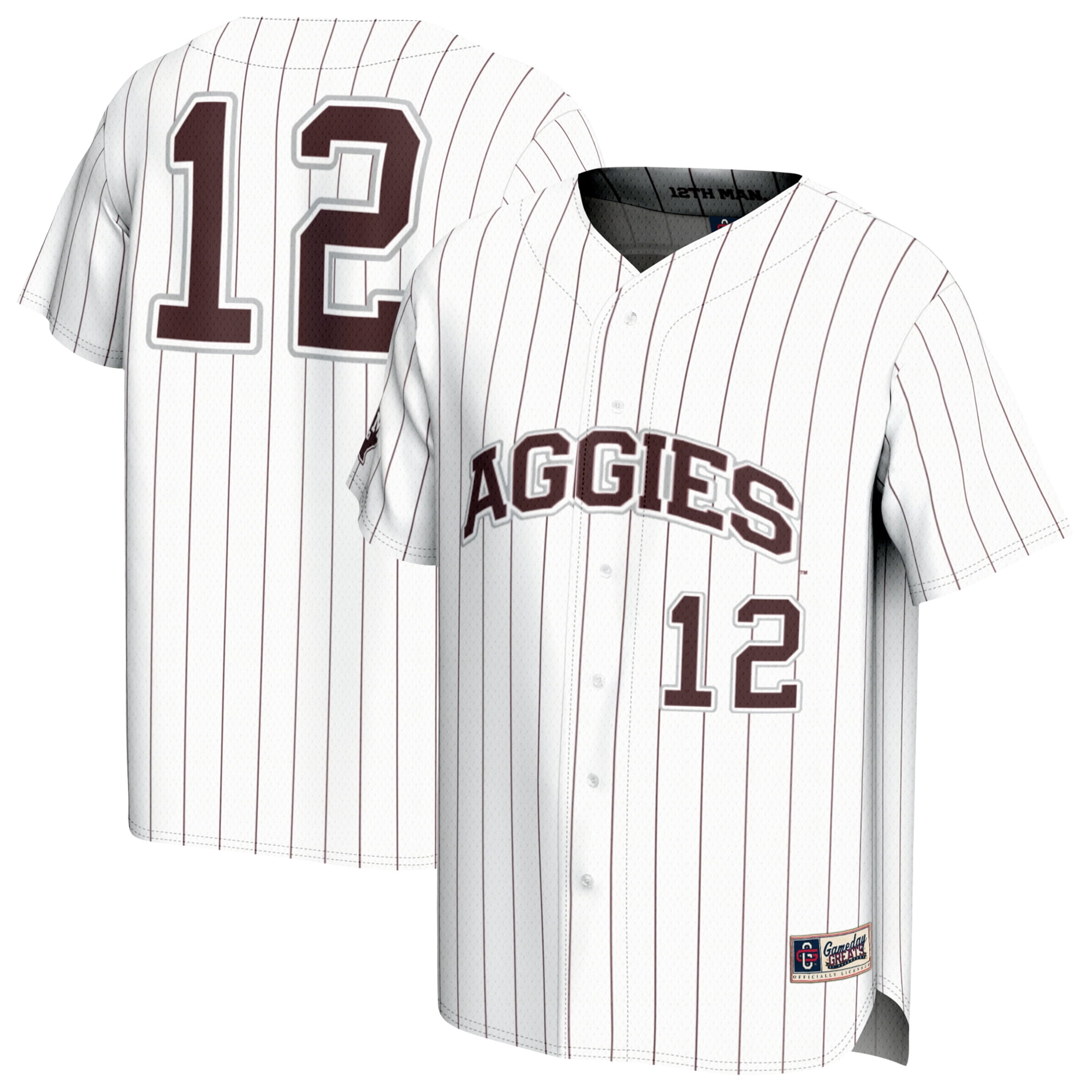 Youth GameDay Greats White Texas A&M Aggies Lightweight Baseball Jersey ...