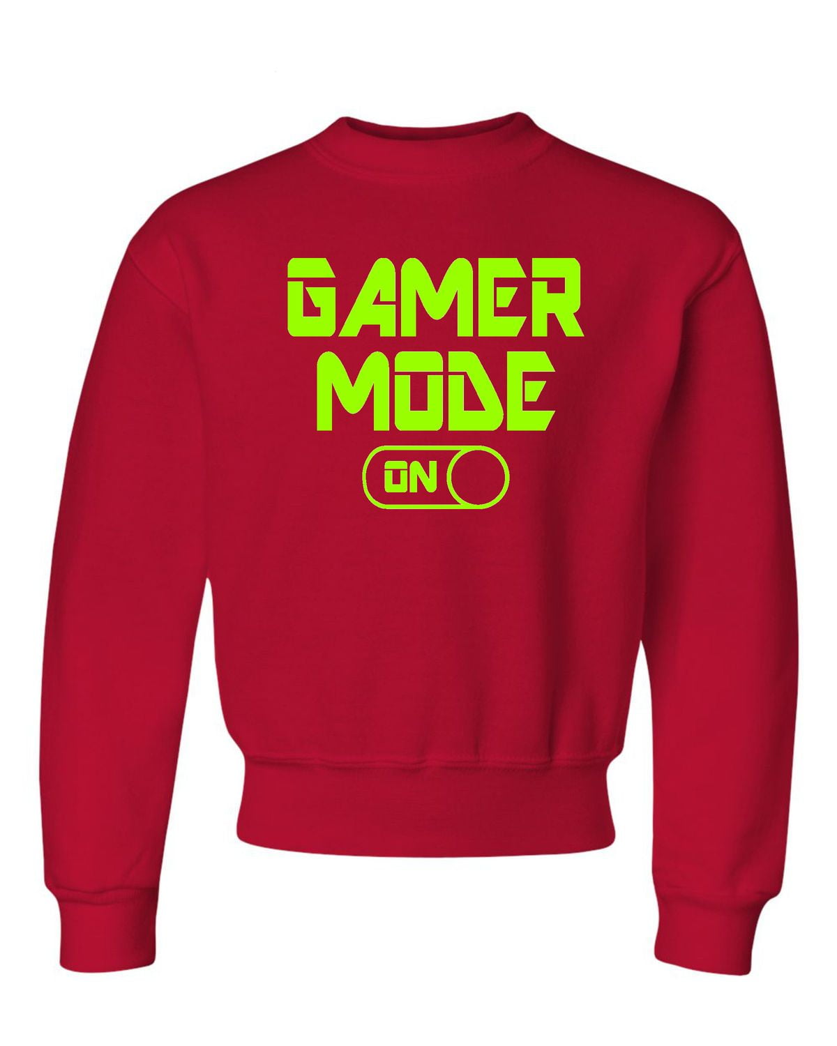 Youth Gamer Mode On Funny Gaming Crewneck Sweatshirt - Walmart.com