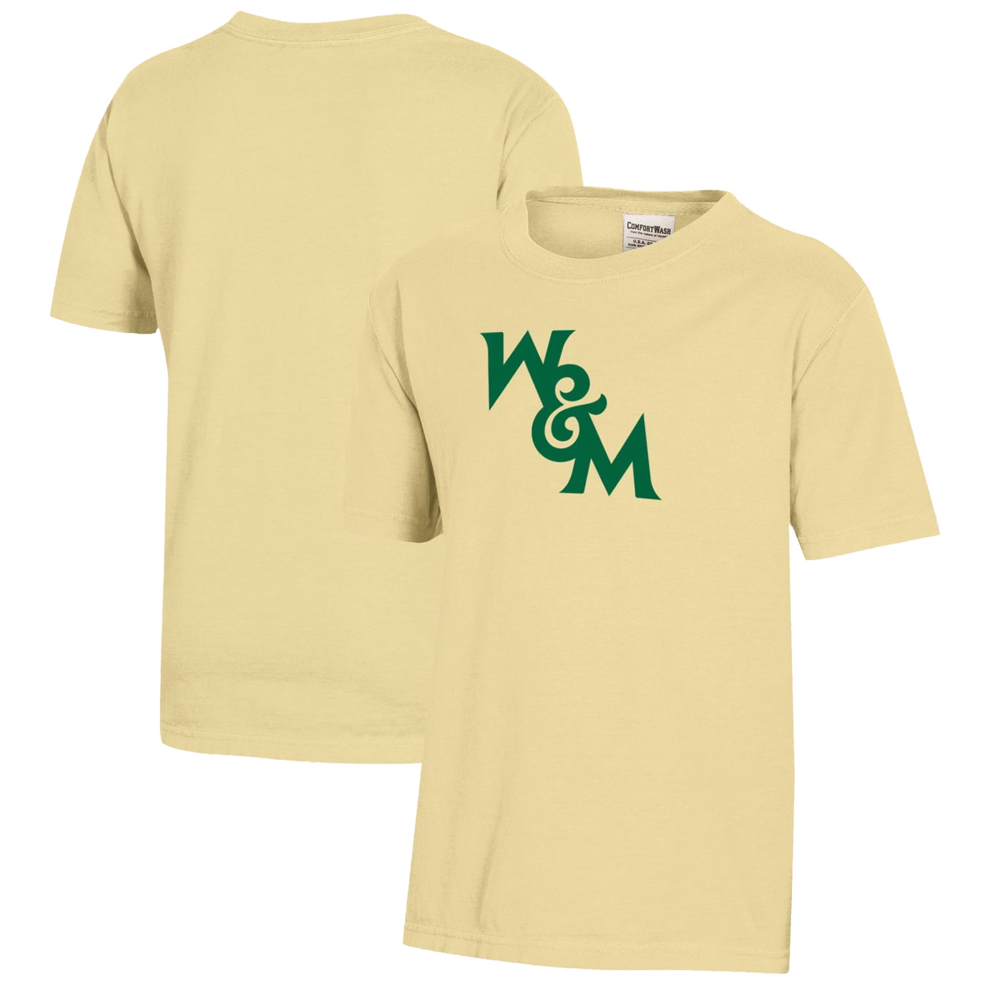 Youth Gold William & Mary Tribe Logo Comfort Wash T-Shirt - Walmart.com