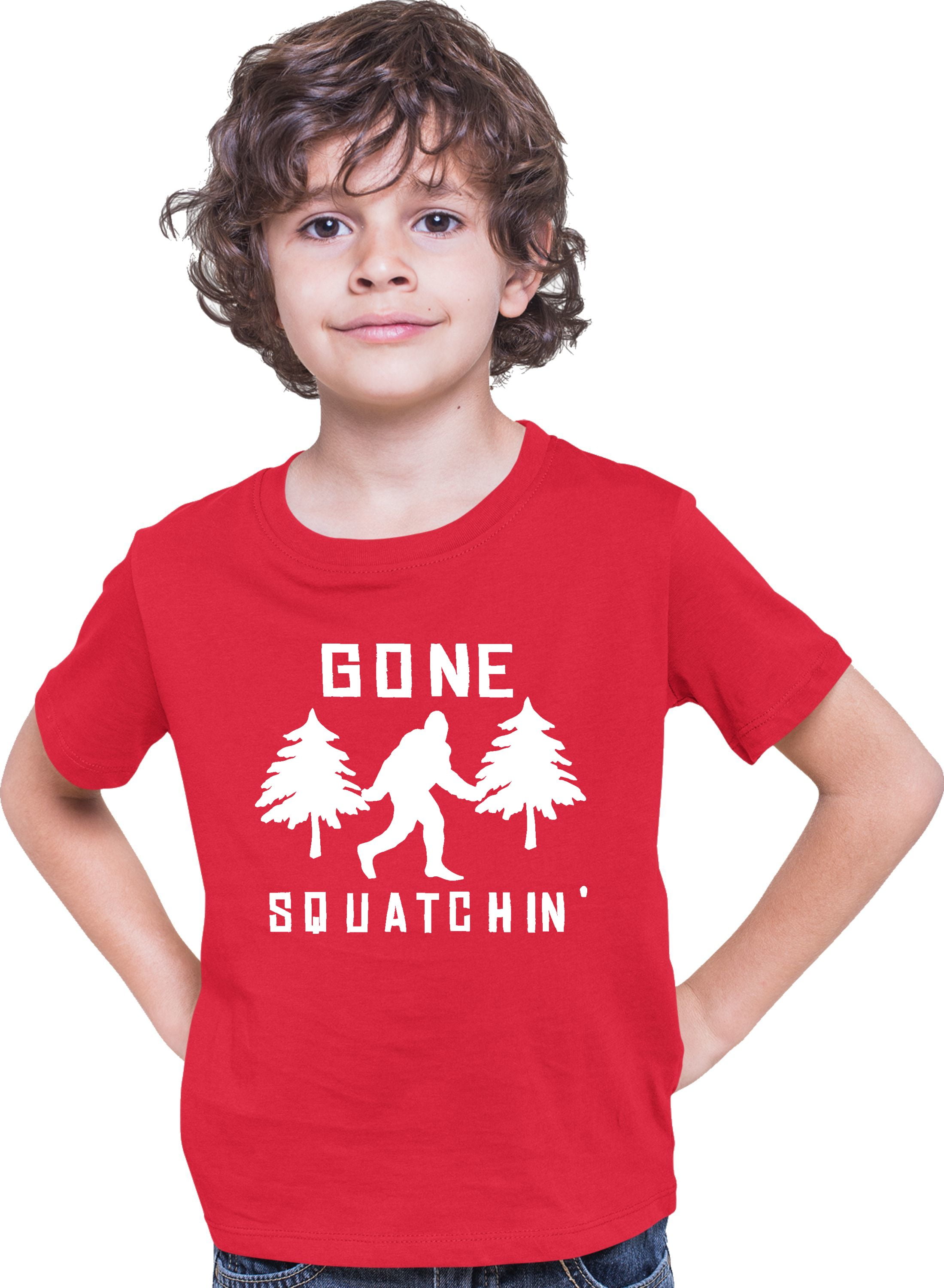 Youth Gone Squatchin' Gone Squatching Bigfoot Sasquatch T-Shirt ...