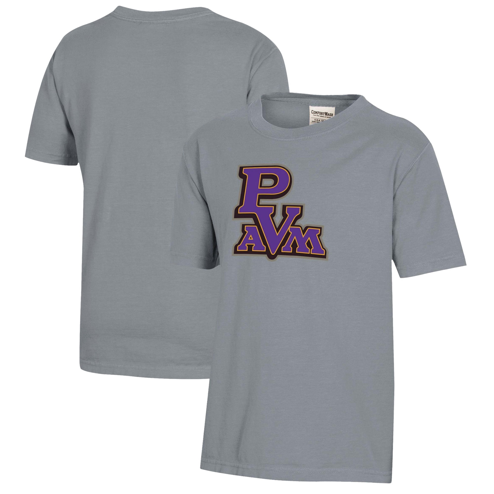 Youth Gray Prairie View A&M Panthers Logo Comfort Wash T-Shirt ...