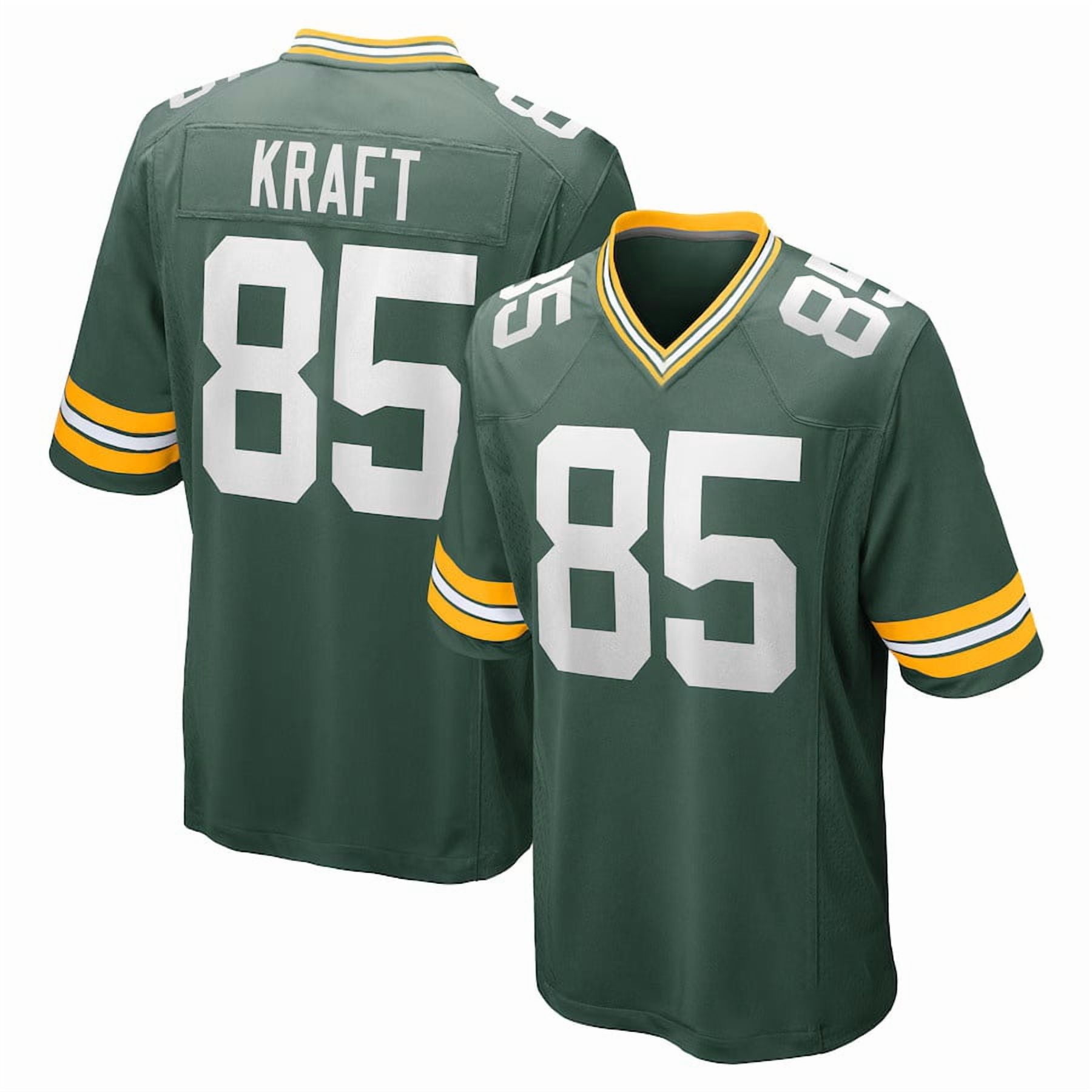 Youth Green Bay Kraft 85 Green Sports Player Game Stitched Name Number ...
