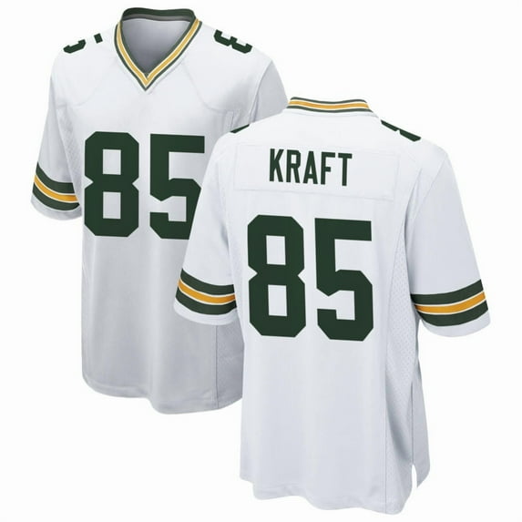 Youth Green Bay Kraft 85 White Sports Player Game Stitched Name Number ...