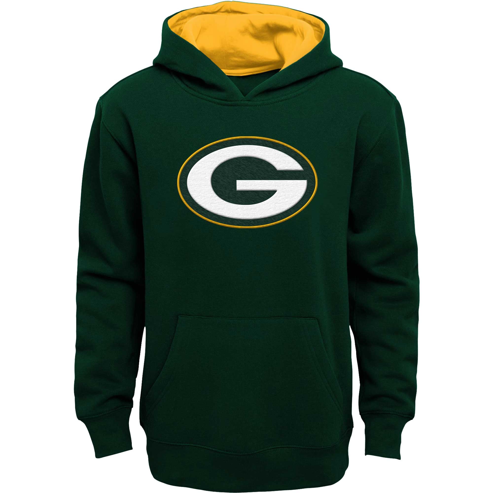 Outerstuff Youth Green Bay Packers Pullover Hoodie, Cotton-Poly Blend ...
