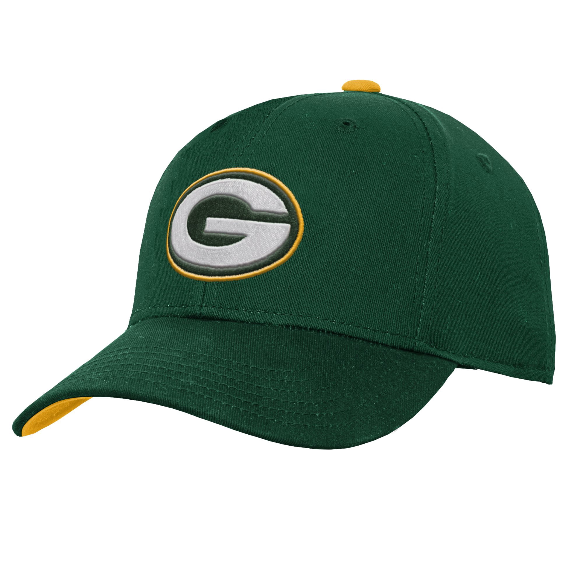 Youth Green Green Bay Packers Team Pre-Curved Adjustable Hat - Walmart.com