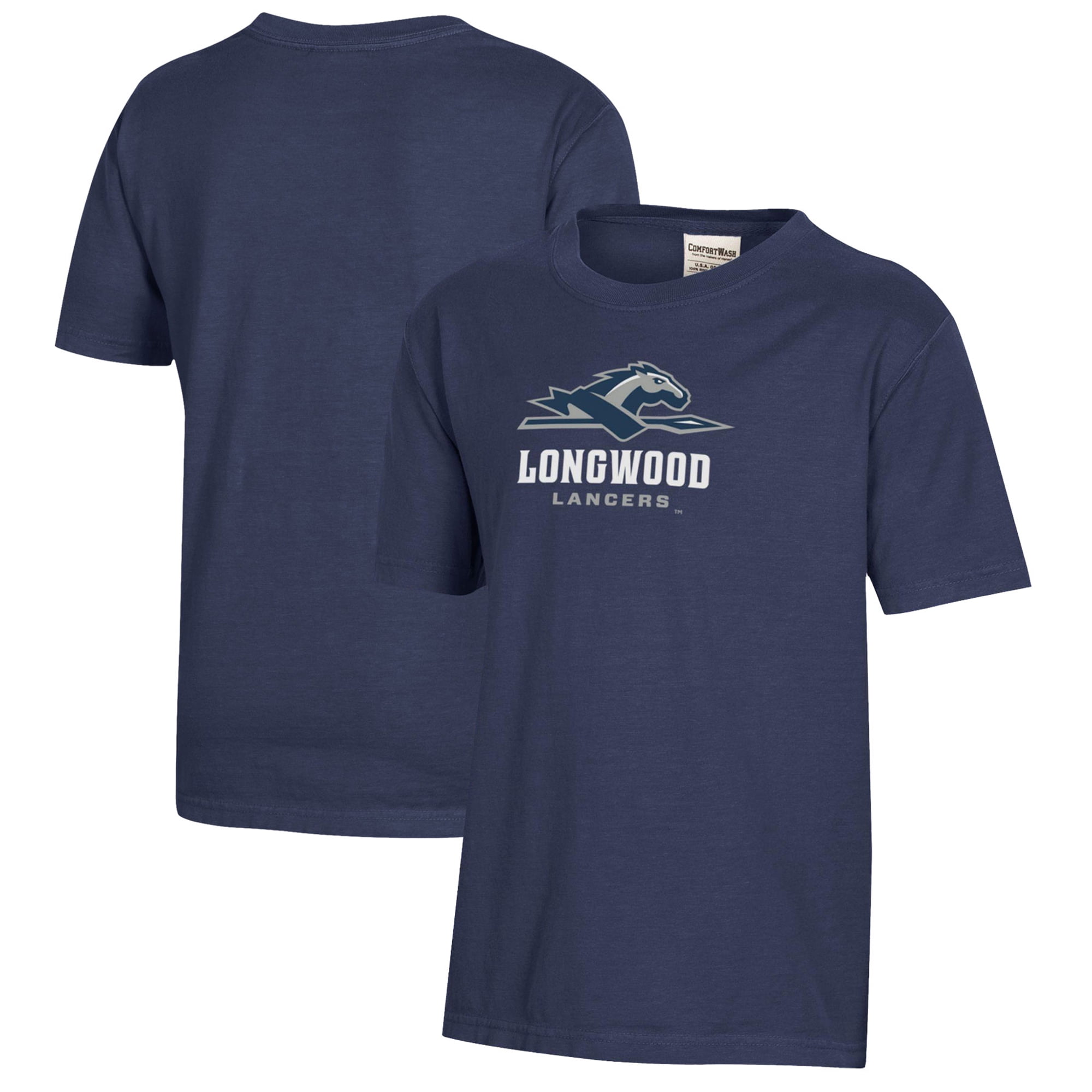 Youth Heather Navy Longwood Lancers Logo Comfort Wash T-Shirt - Walmart.com