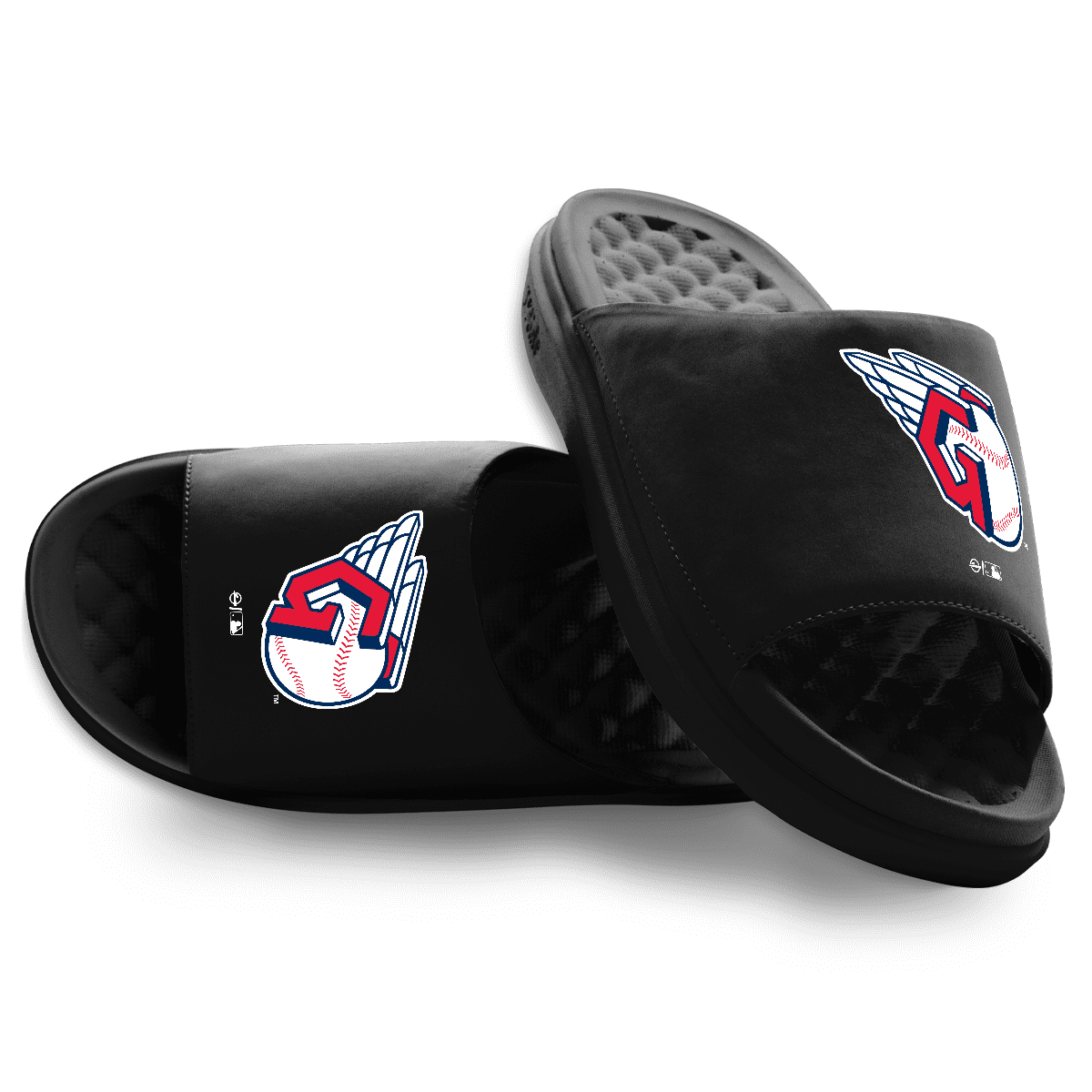 Youth ISlide Black Cleveland Guardians Primary Motive Slide Sandals ...