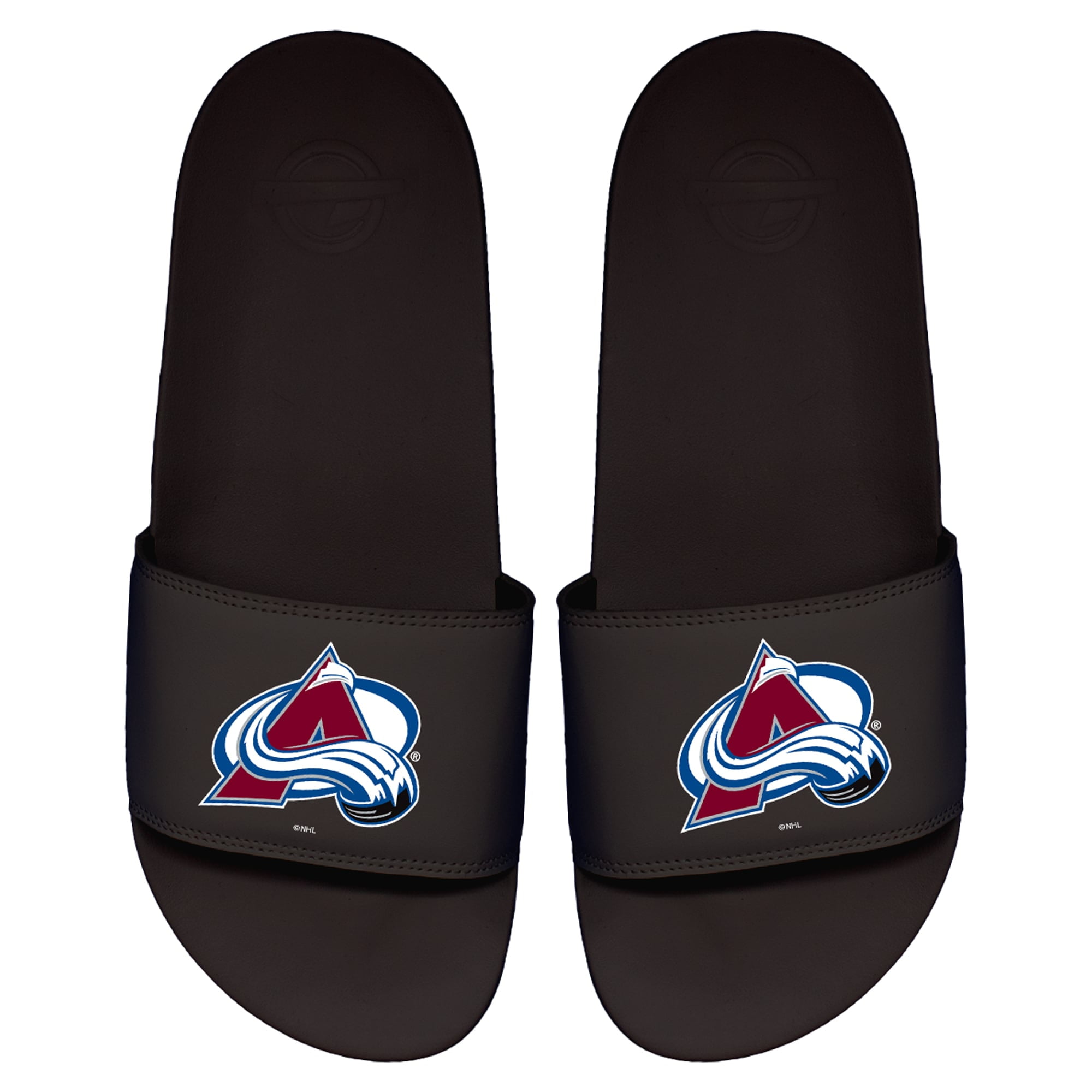 Youth ISlide Black Colorado Avalanche Primary Logo Motto Slide Sandals ...