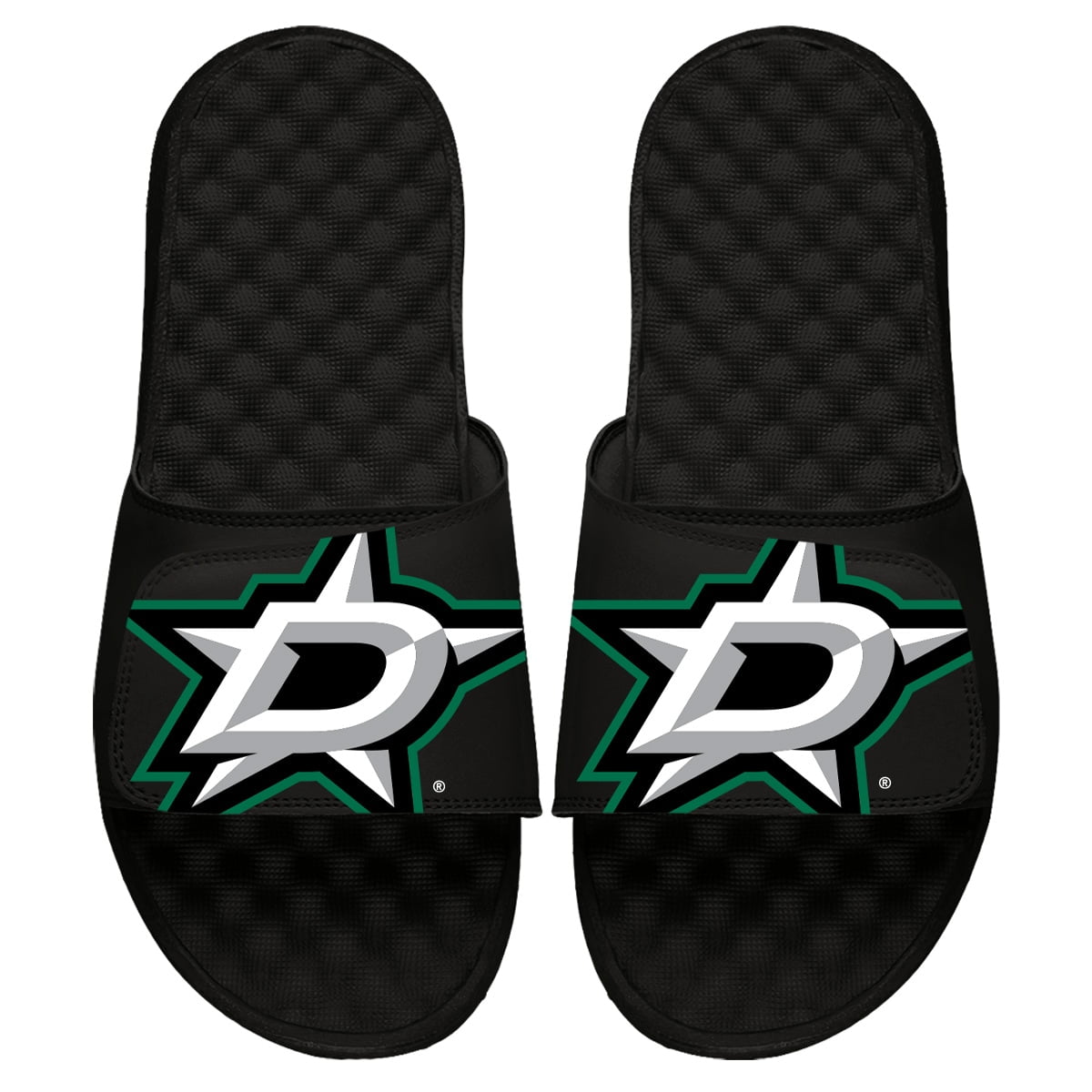 Youth ISlide Black Dallas Stars Blown Up Logo Slide Sandals - Walmart.com