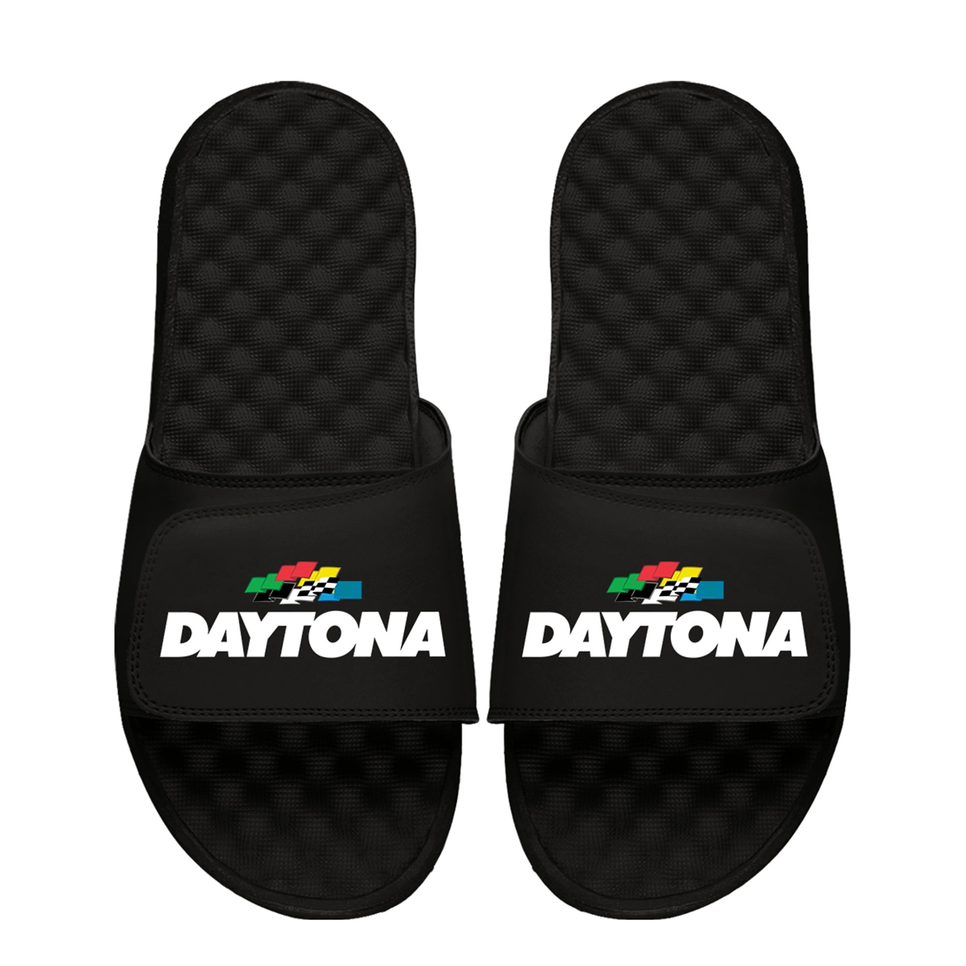 Youth ISlide Black Daytona 500 Alternate Logo Slide Sandals - Walmart.com