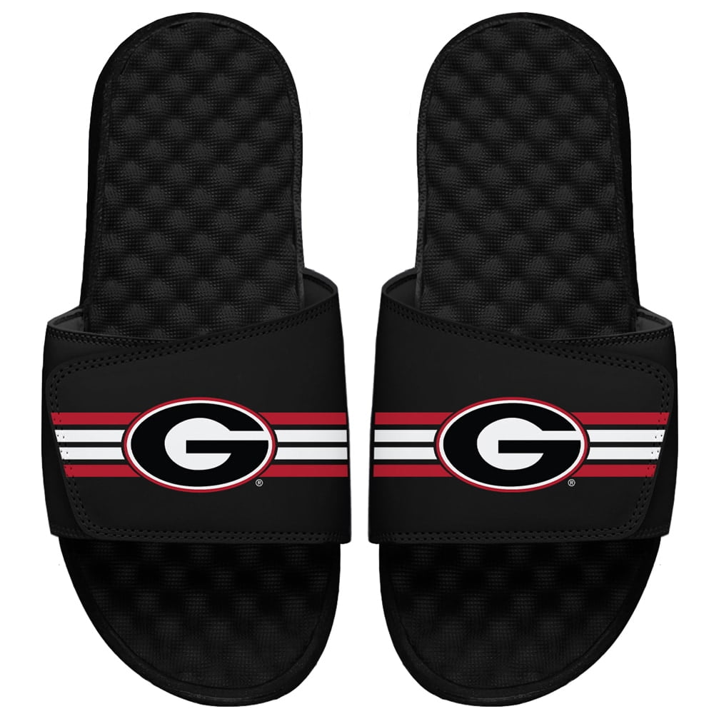 Youth ISlide Black Georgia Bulldogs Varsity Stripes Slide Sandals ...