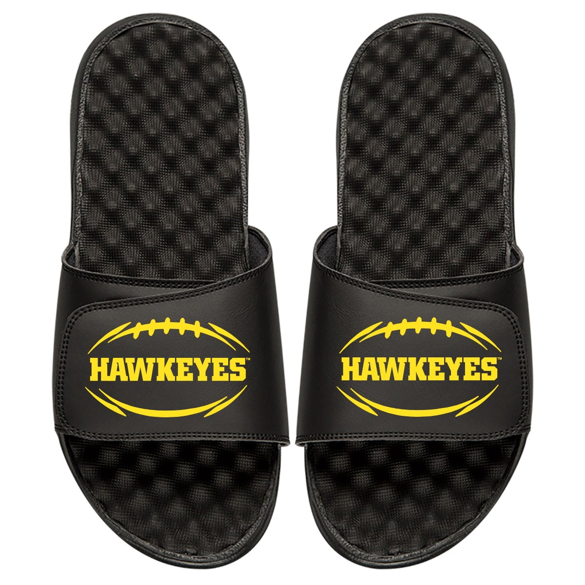 Youth ISlide Black Iowa Hawkeyes Football Logo Slide Sandals - Walmart.com