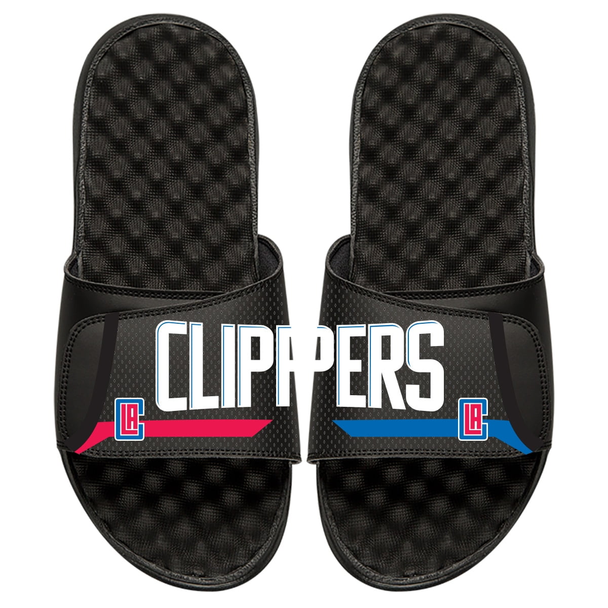 Youth ISlide Black LA Clippers Statement Jersey Split Slide Sandals ...