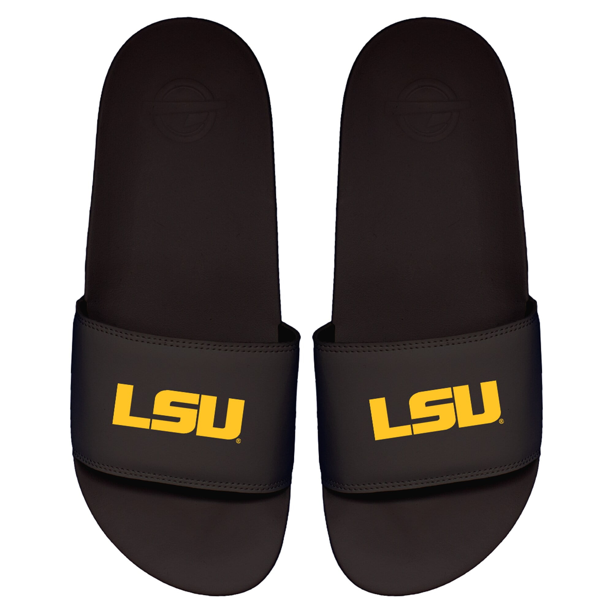 Youth ISlide Black LSU Tigers Primary Logo Motto Slide Sandals ...