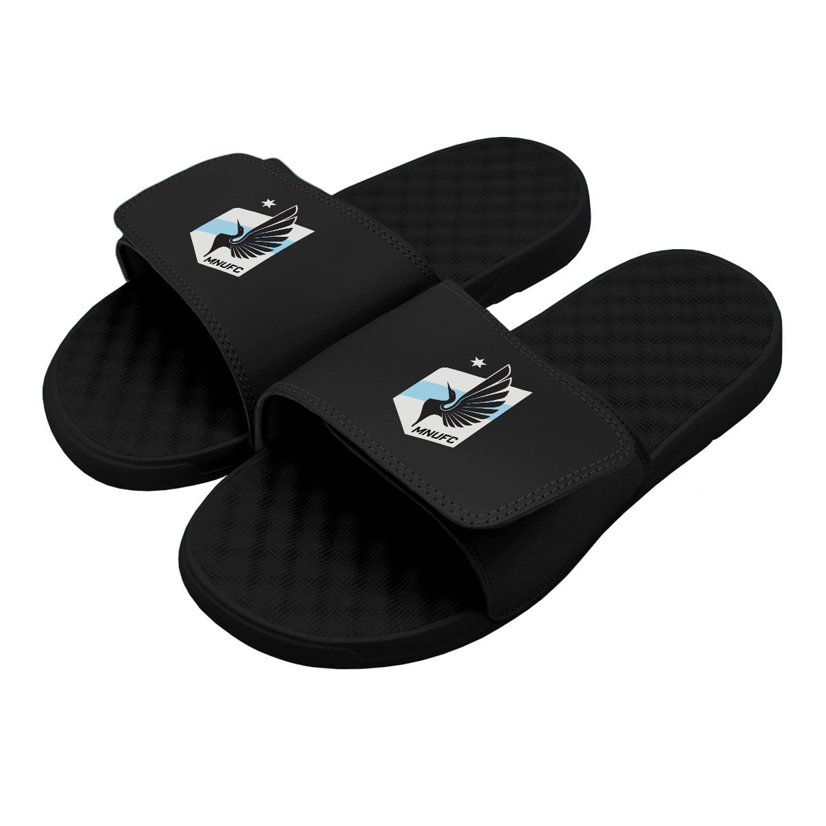 Youth ISlide Black Minnesota United FC Primary Logo Slide Sandals ...