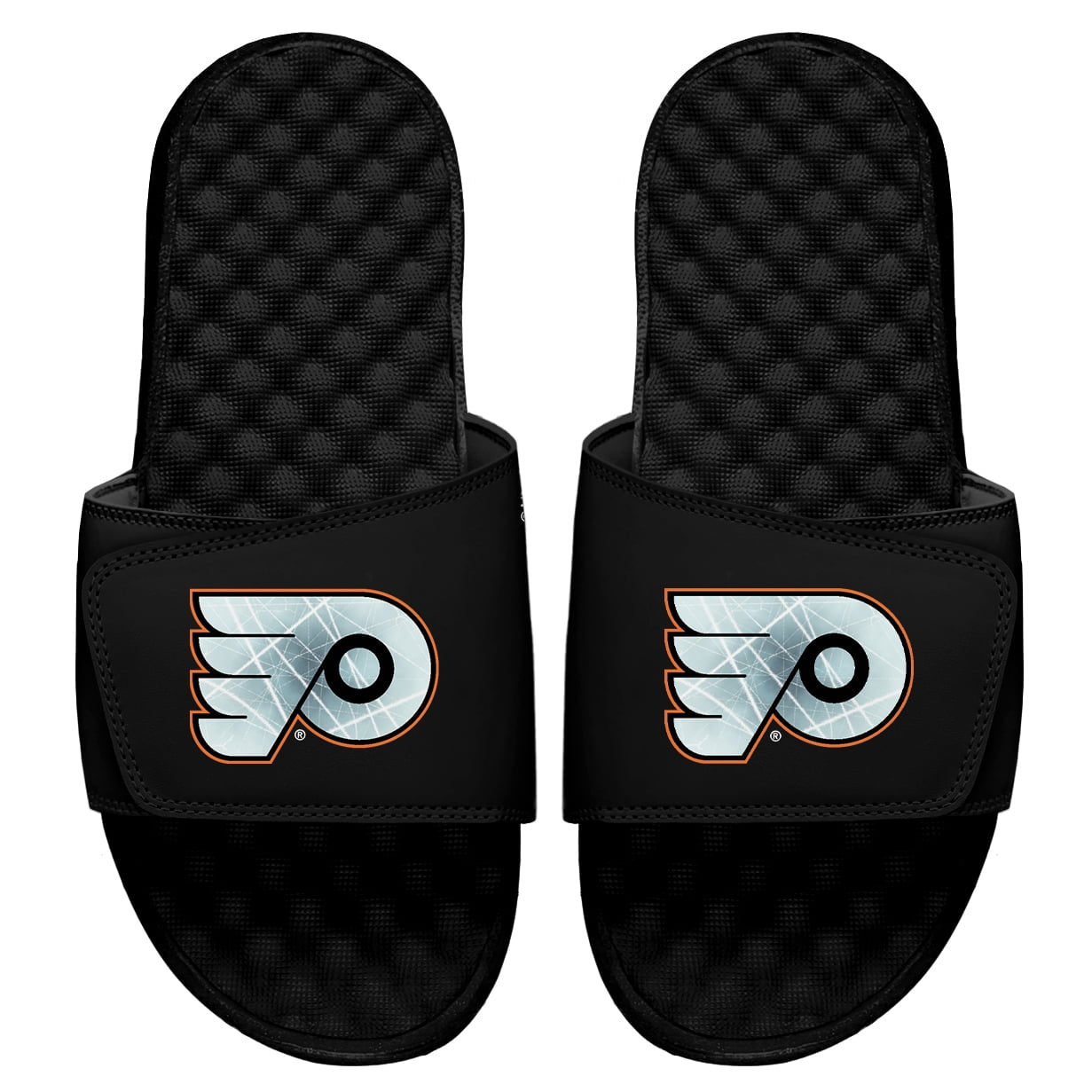 Youth ISlide Black Philadelphia Flyers Ice Clipping Mask Slide Sandals ...