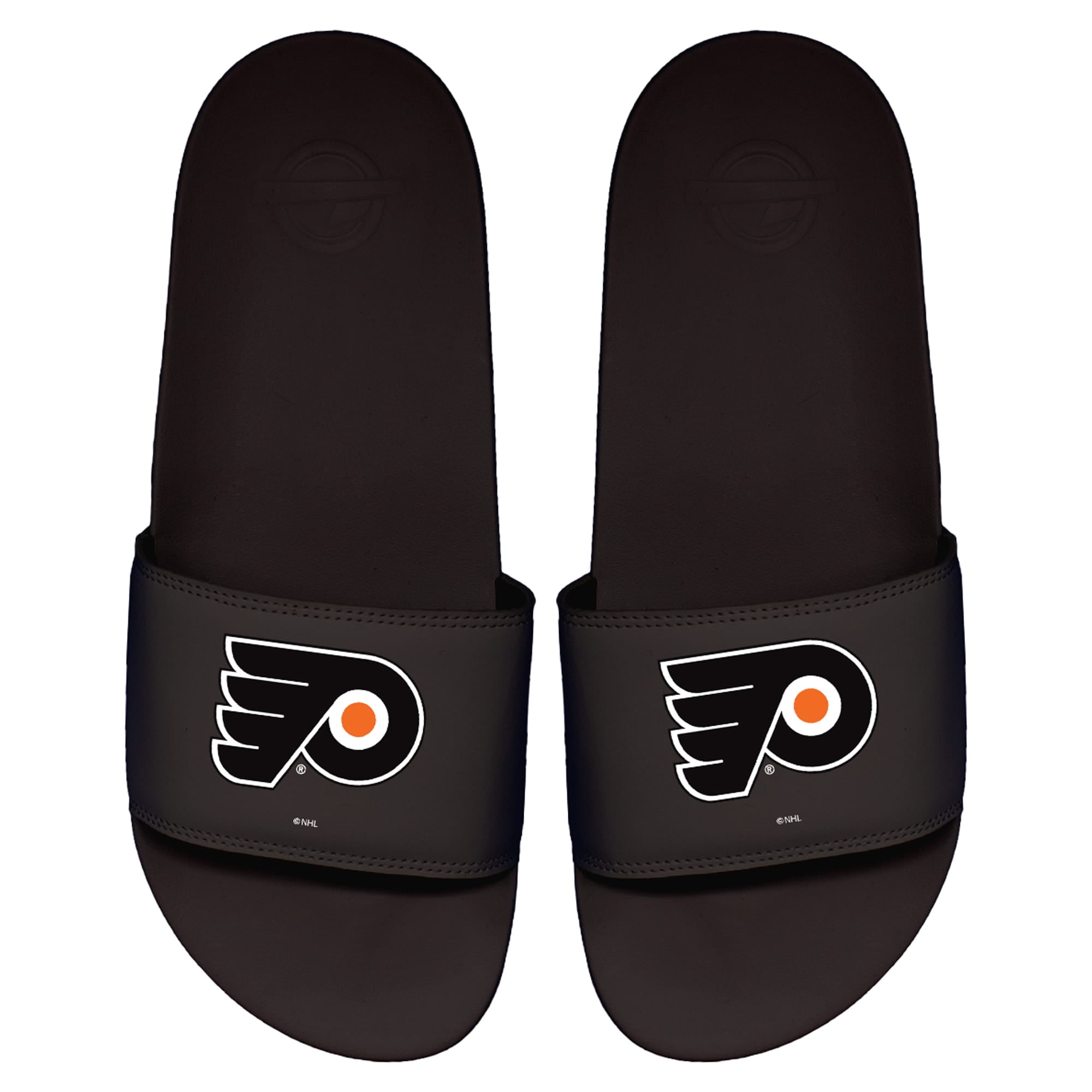 Youth ISlide Black Philadelphia Flyers Primary Logo Motto Slide Sandals ...