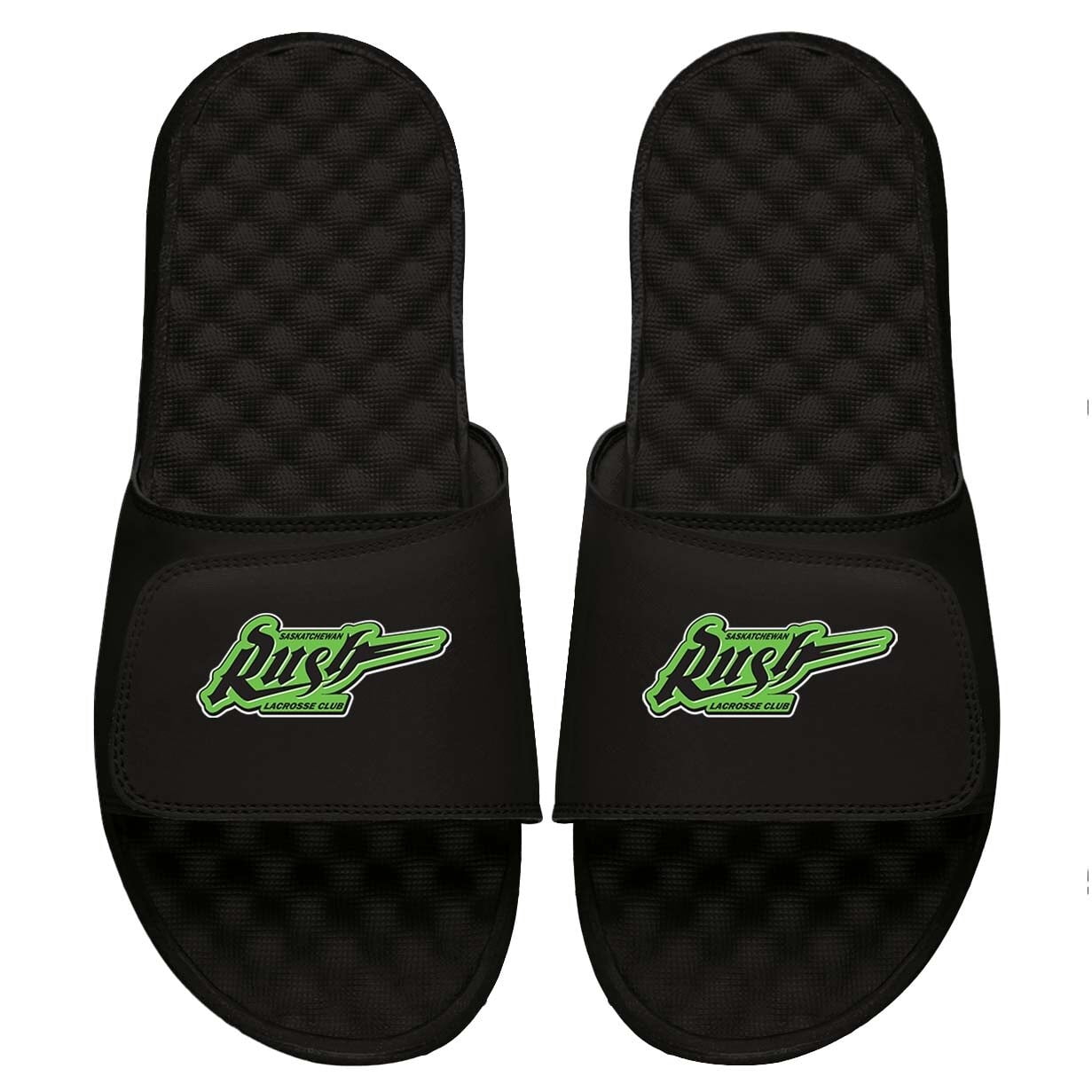 Youth ISlide Black Saskatchewan Rush Primary Logo Slide Sandals ...