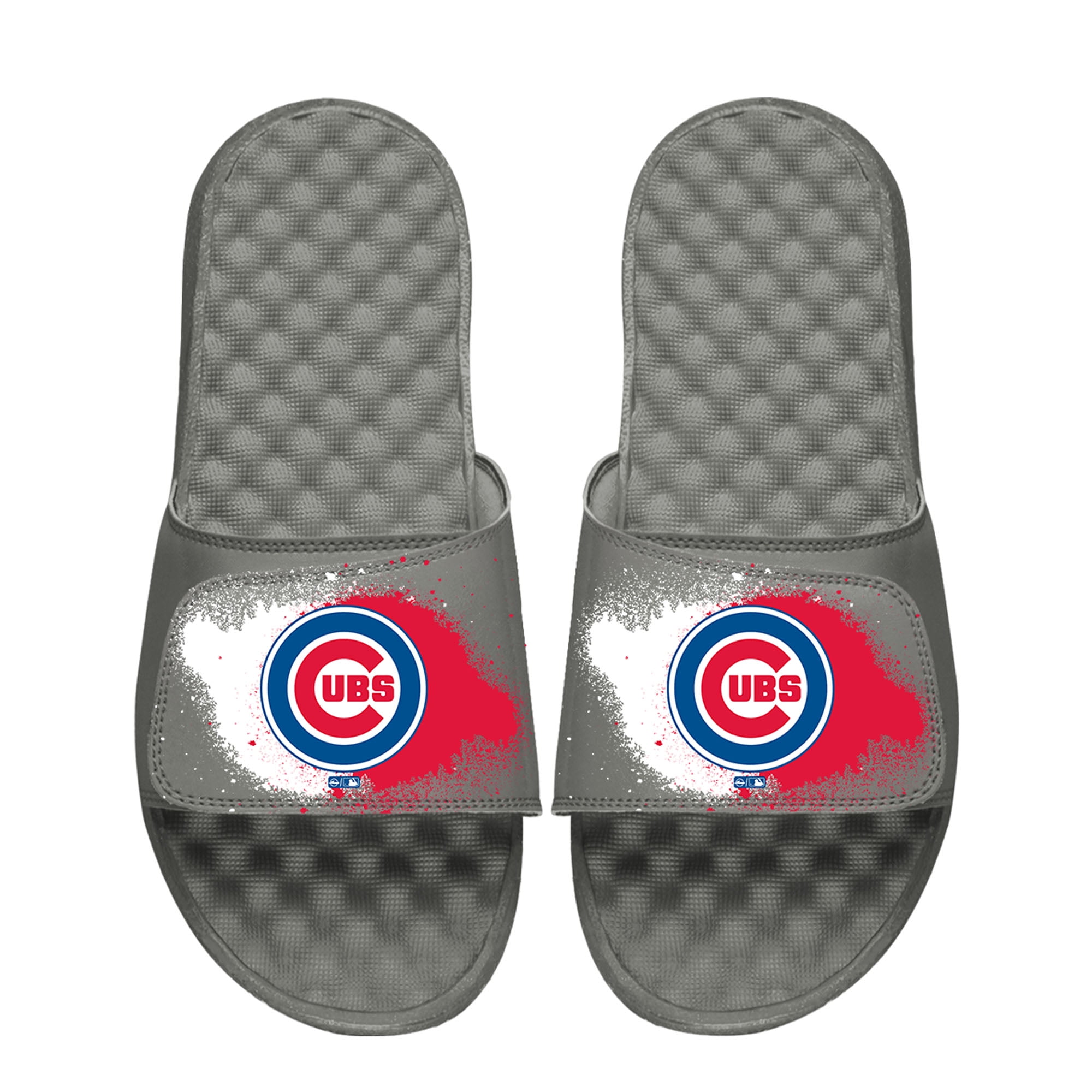 Youth ISlide Gray Chicago Cubs Spray Paint Slide Sandals - Walmart.com