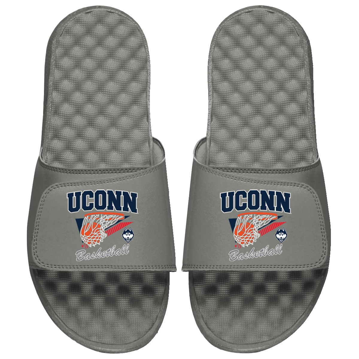 Youth ISlide Gray UConn Huskies Swish Slide Sandals - Walmart.com