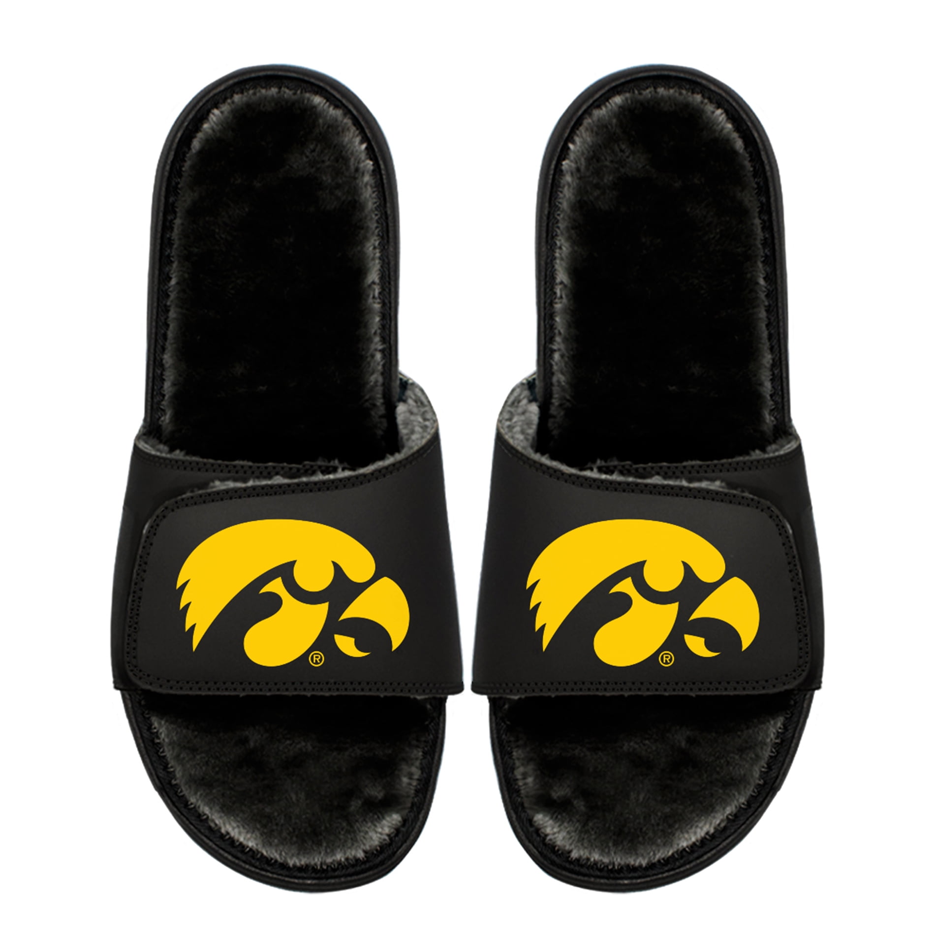 Youth ISlide Iowa Hawkeyes Logo Fur Slide Sandals - Walmart.com