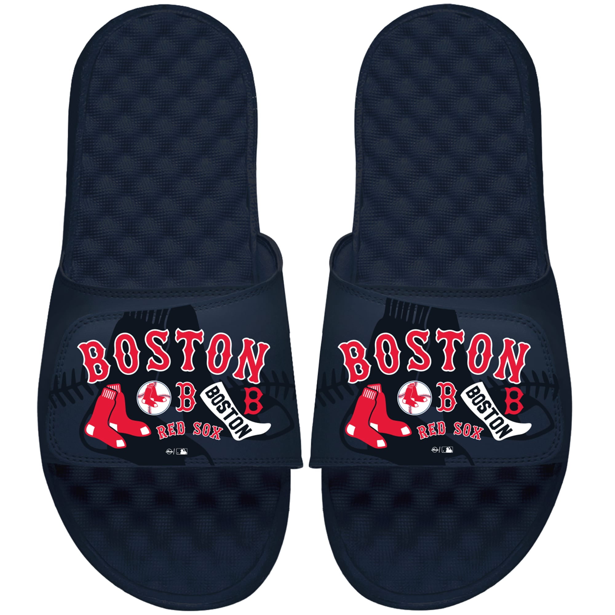 Youth ISlide Navy Boston Red Sox Collage Slide Sandals - Walmart.com