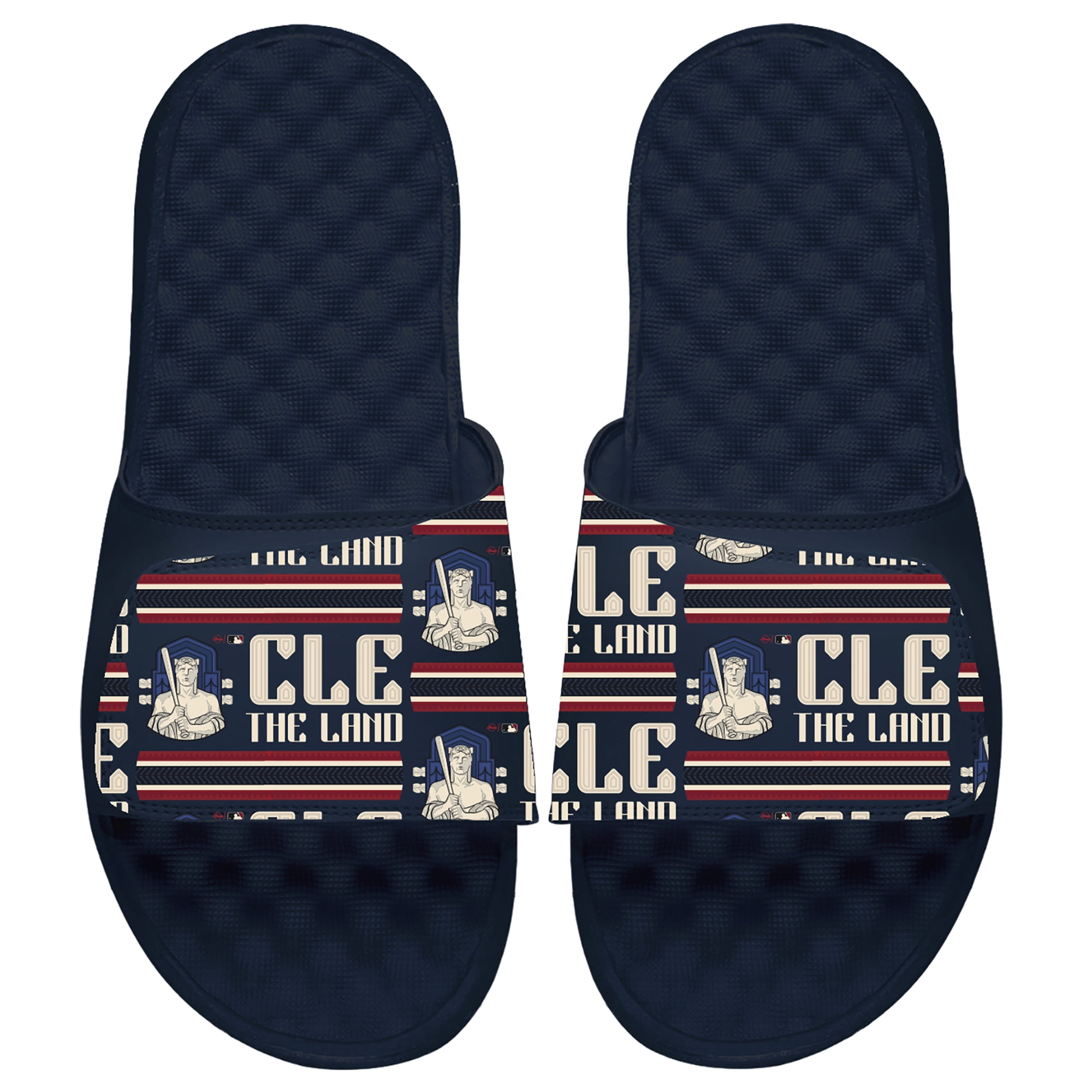 Youth ISlide Navy Cleveland Guardians 2024 City Connect Slide Sandals ...
