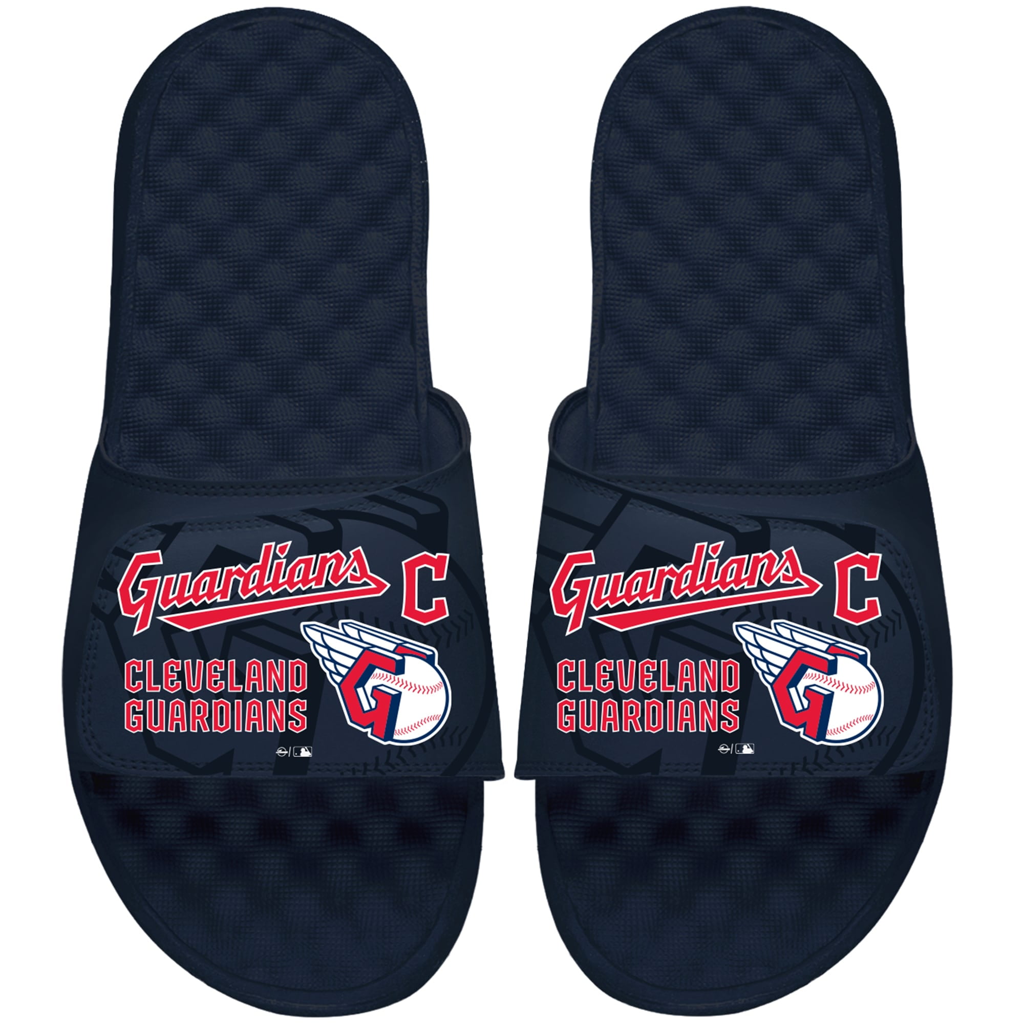 Youth ISlide Navy Cleveland Guardians Collage Slide Sandals - Walmart.com