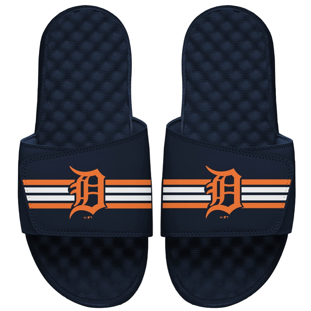 Youth ISlide Navy Detroit Tigers Varsity Stripes Slide Sandals ...