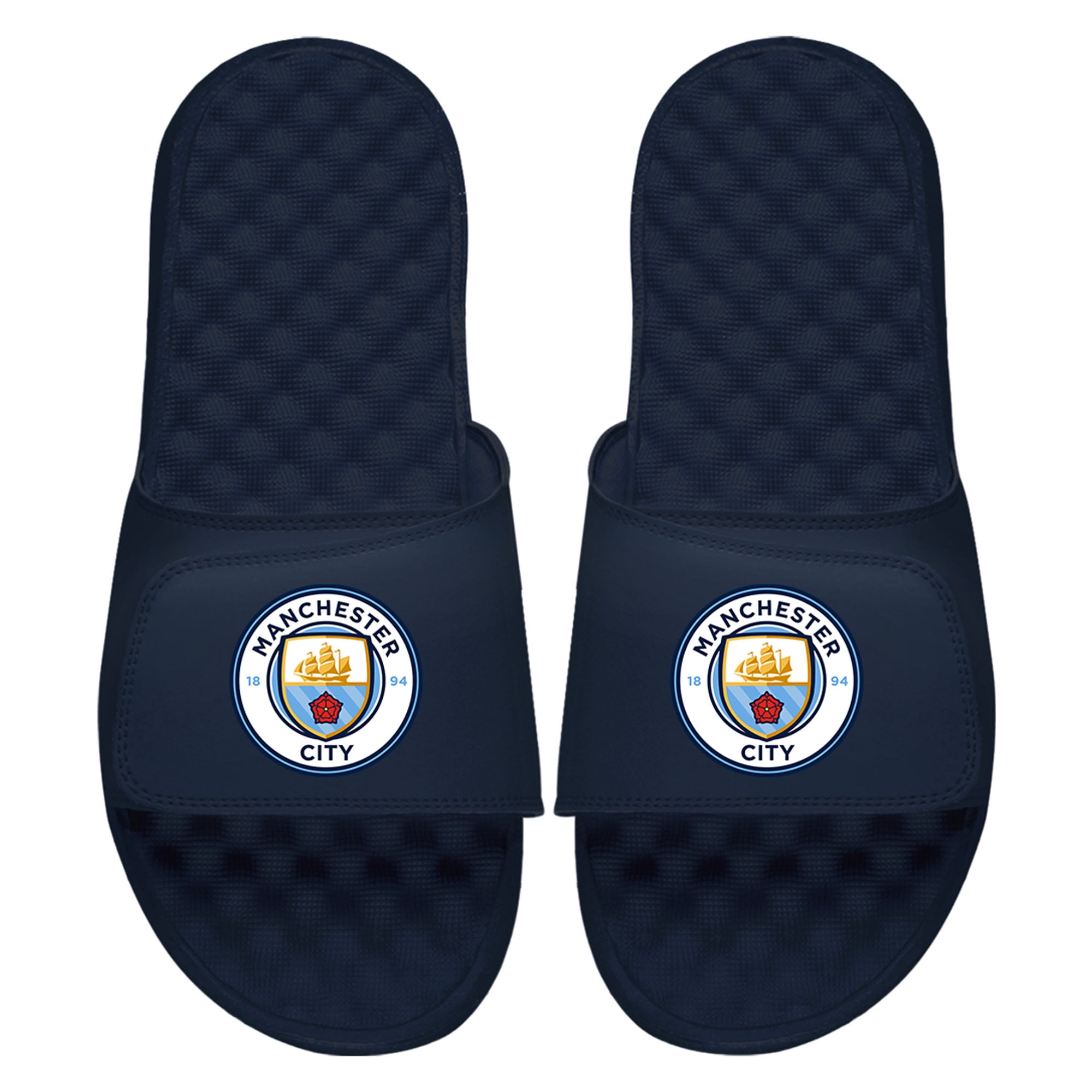 Youth ISlide Navy Manchester City Primary Logo Slide Sandals - Walmart.com