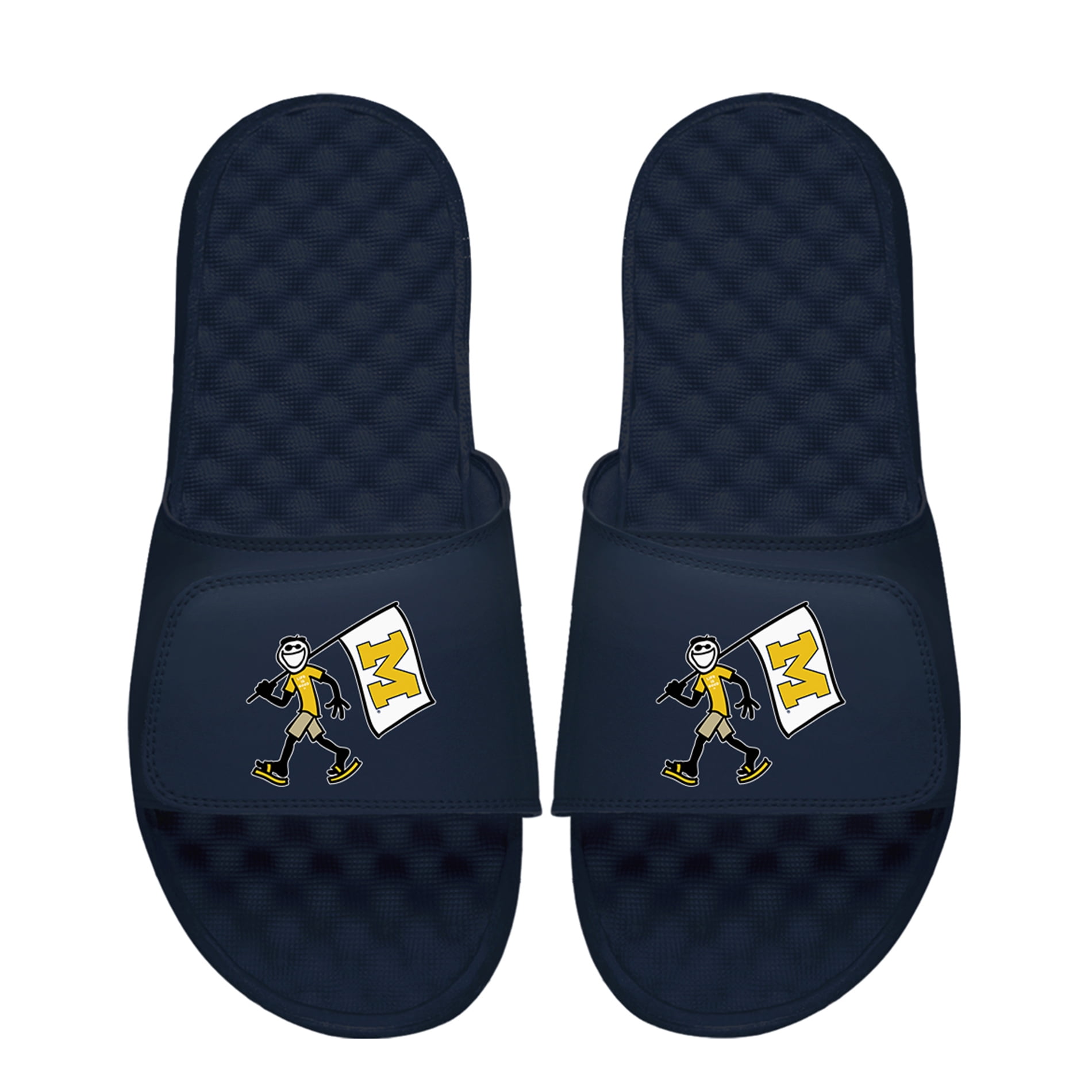 Youth-ISlide Navy Michigan Wolverines Life is Good Slide Sandals ...