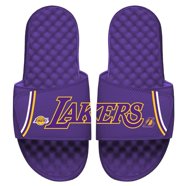 Youth ISlide Black Los Angeles Lakers Primary Logo Motto Slide Sandals ...