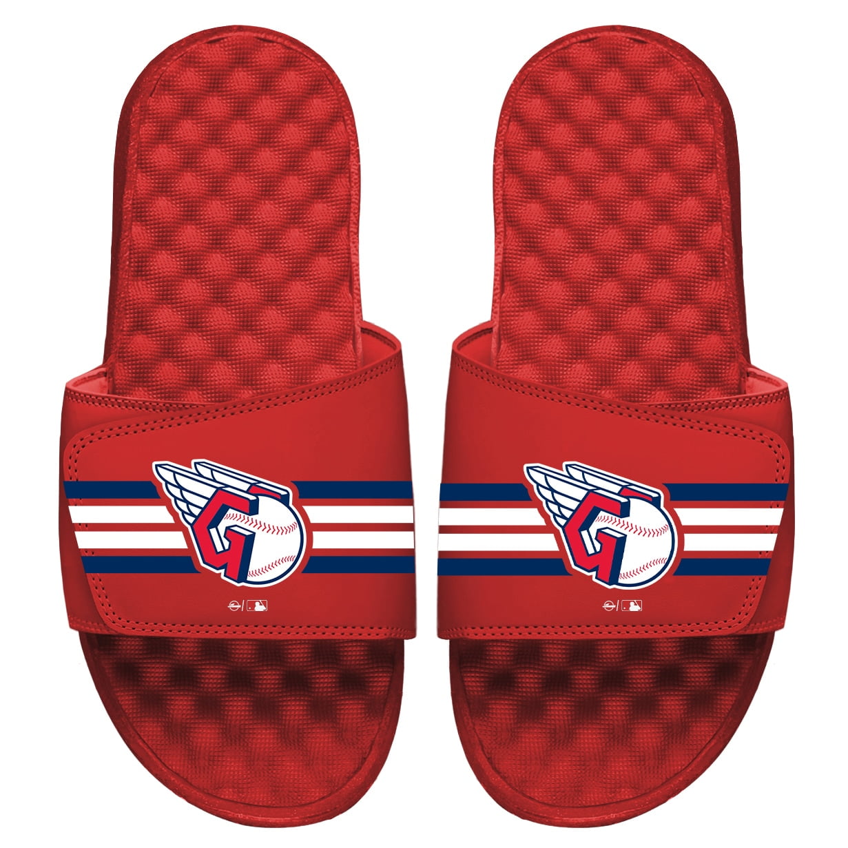 Youth ISlide Red Cleveland Guardians Stripe Slide Sandals - Walmart.com