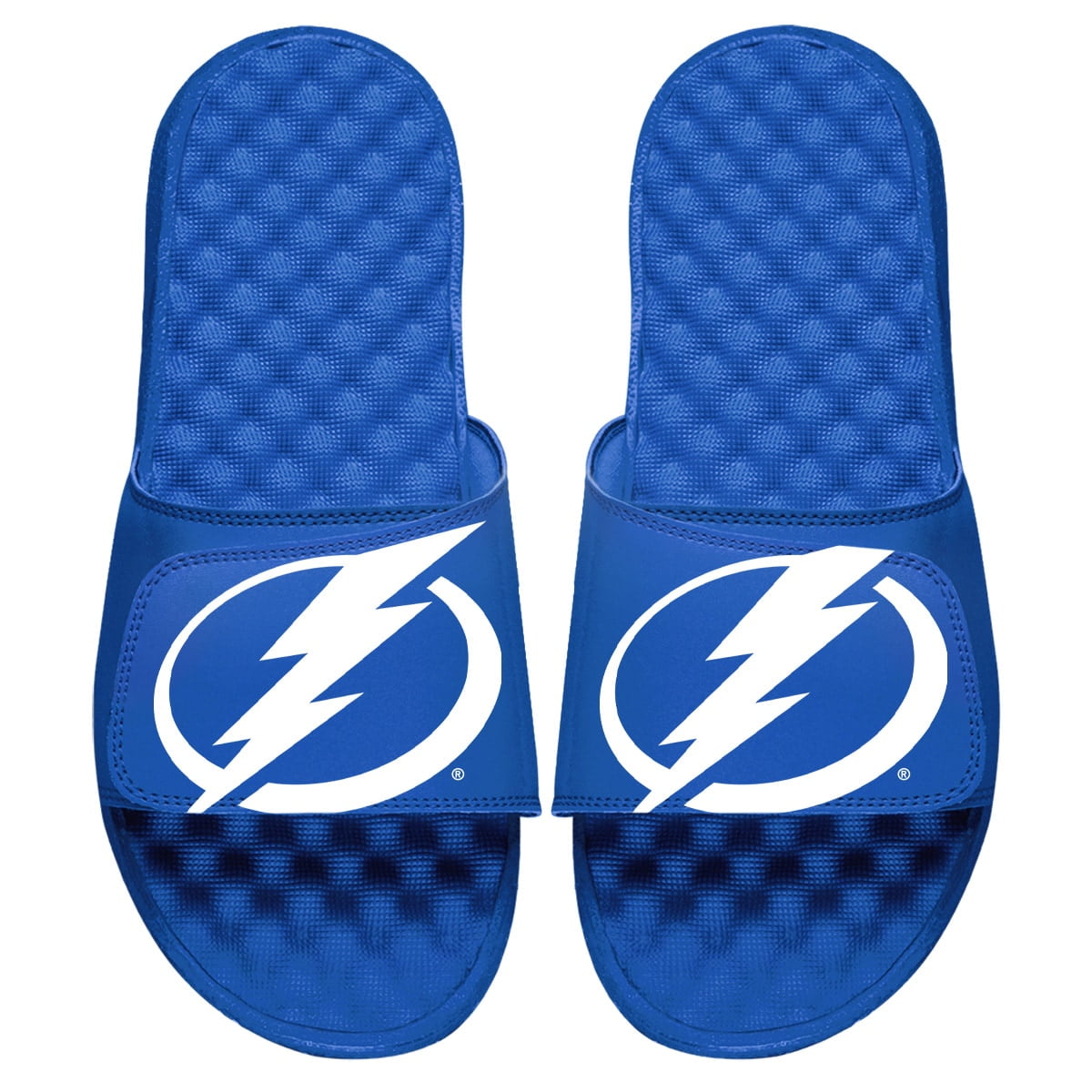 Youth ISlide Royal Tampa Bay Lightning Blown Up Logo Slide Sandals ...