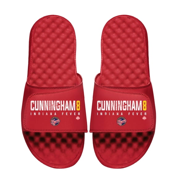 Youth ISlide Sophie Cunningham Red Indiana Fever Wordmark Slide Sandals ...