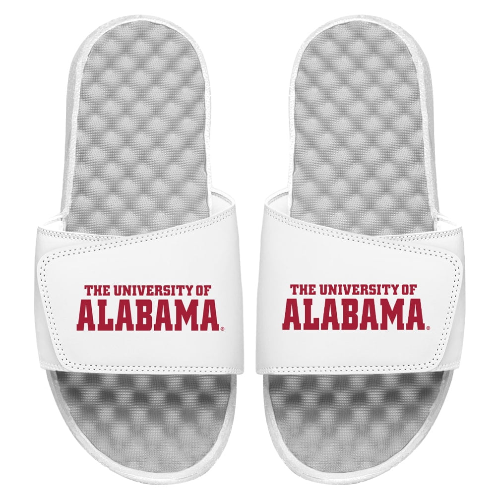Youth ISlide White Alabama Crimson Tide Wordmark Slide Sandals ...