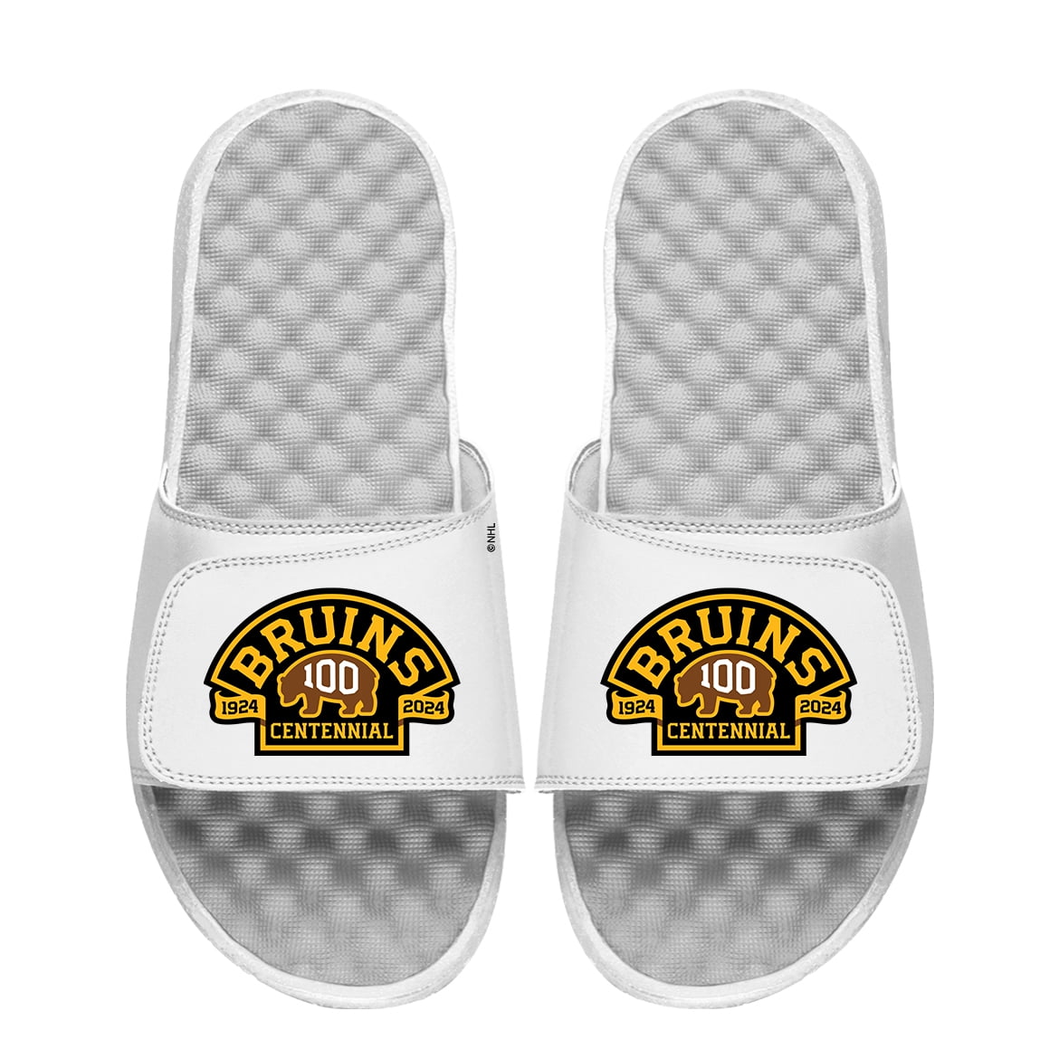 Youth ISlide White Boston Bruins Centennial Slide Sandals - Walmart.com