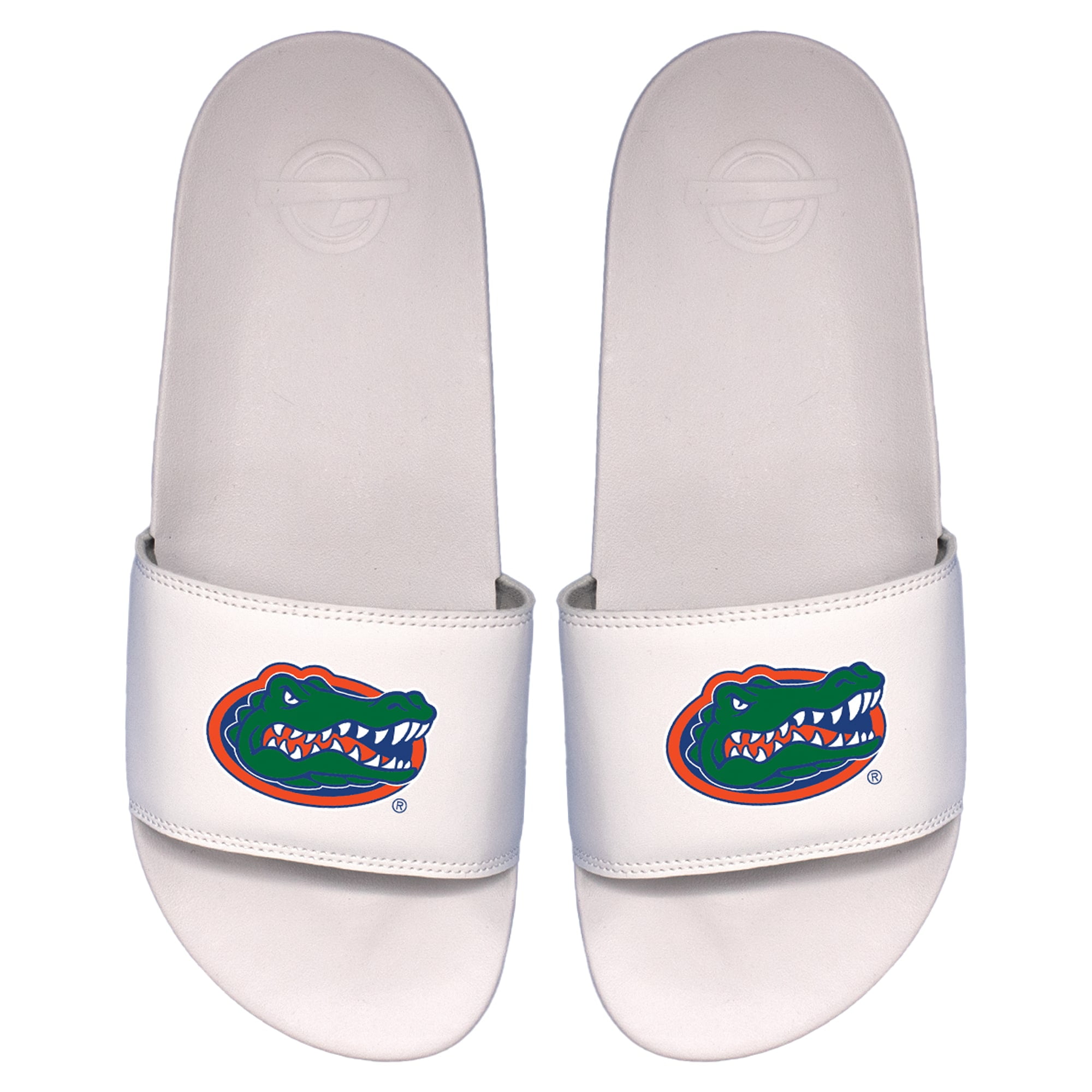 Youth ISlide White Florida Gators Primary Logo Motto Slide Sandals ...