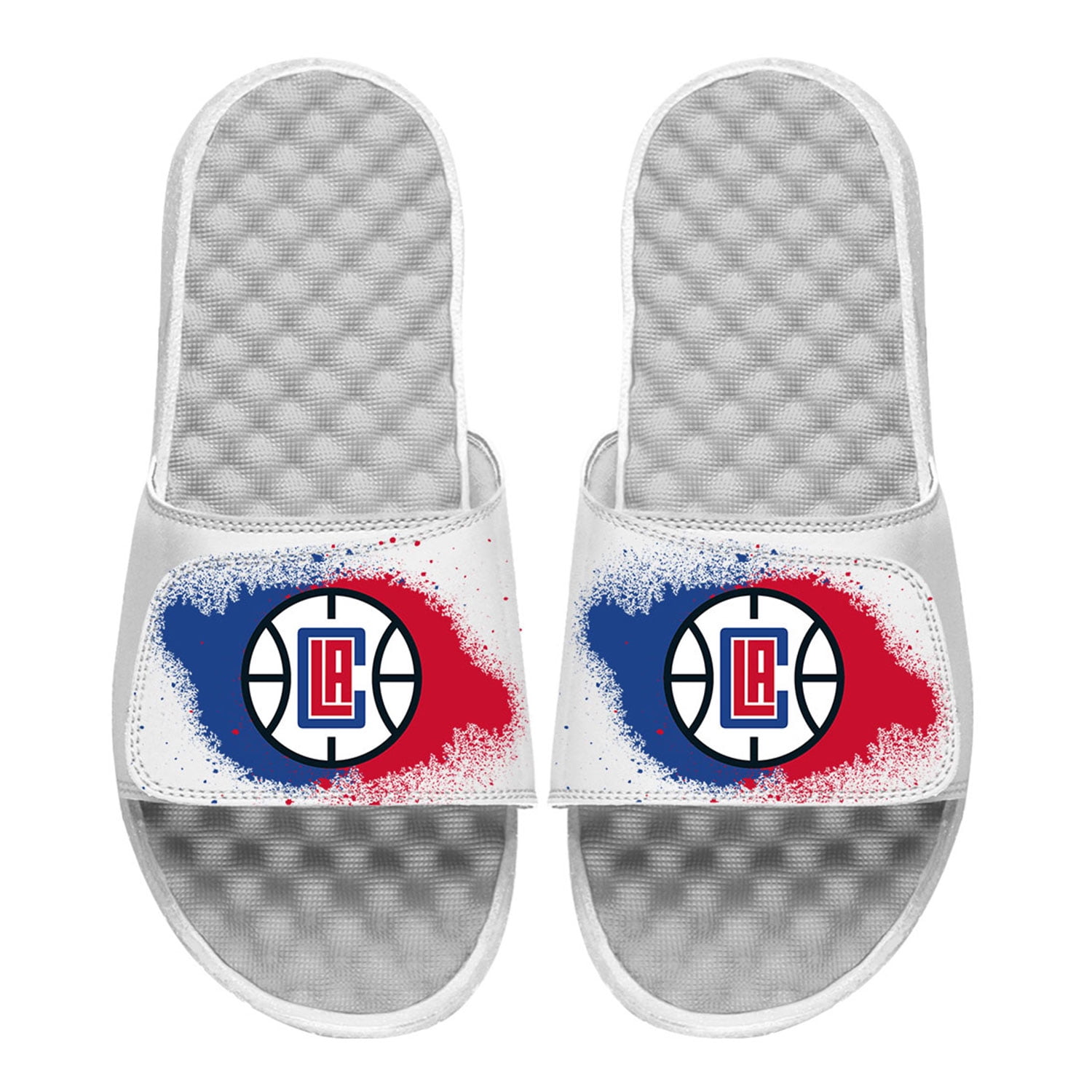 Youth ISlide White LA Clippers Spray Paint Slide Sandals - Walmart.com