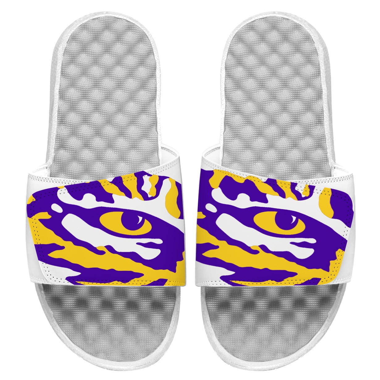 Youth ISlide White LSU Tigers Eyes Slide Sandals - Walmart.com