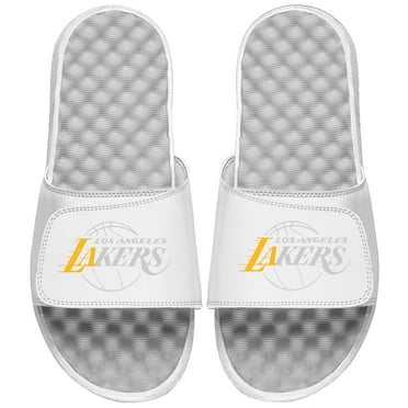 Youth ISlide Black Los Angeles Lakers Primary Logo Motto Slide Sandals ...