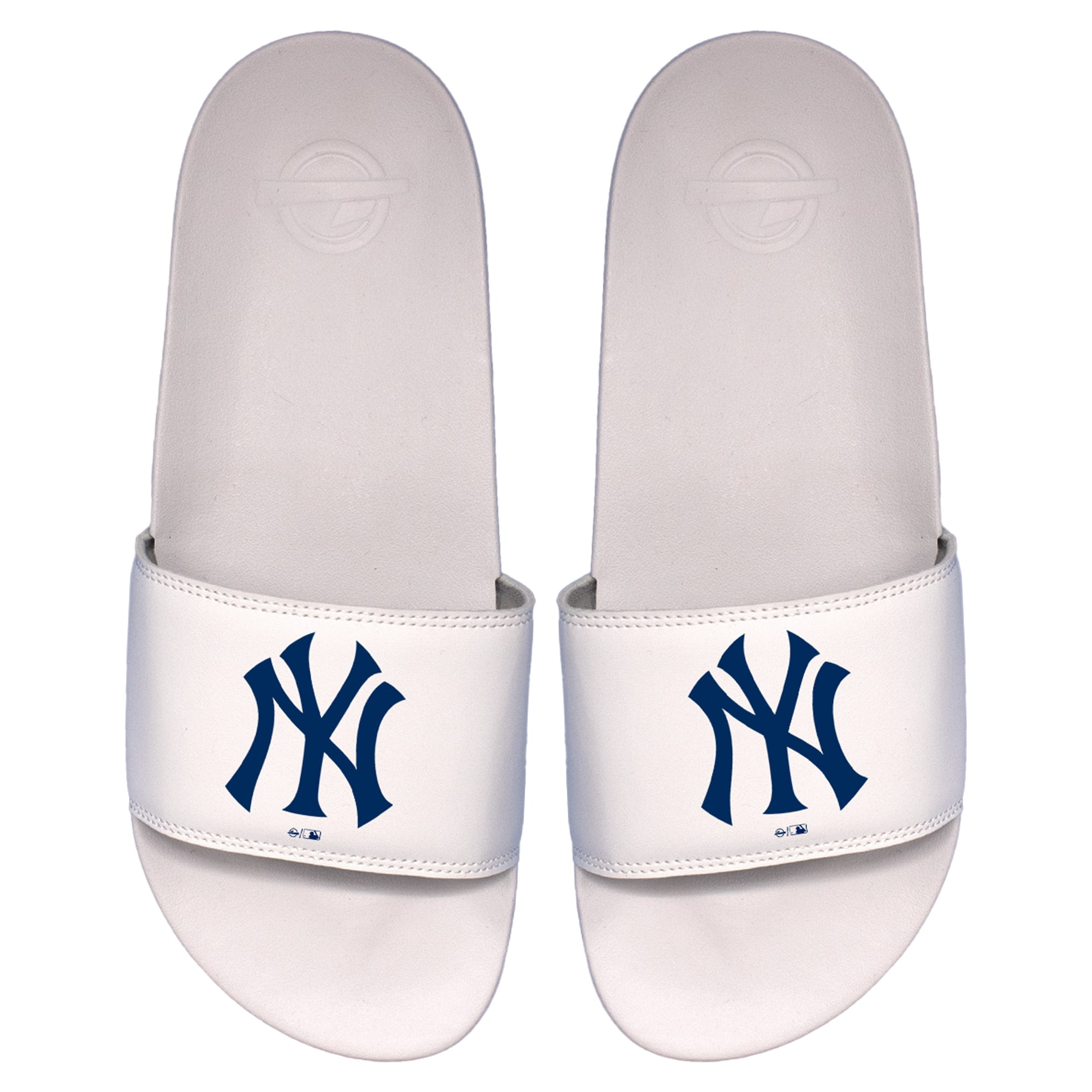 Youth ISlide White New York Yankees Alternate Logo Motto Slide Sandals ...