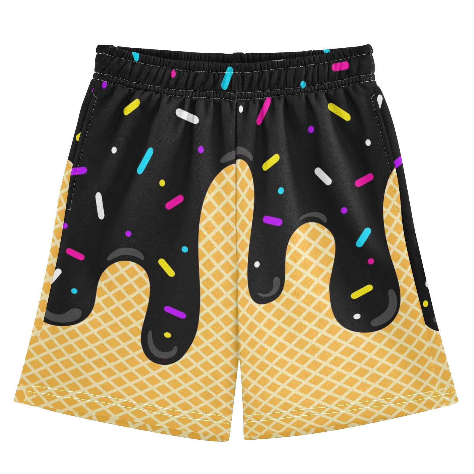 Youth Ice Cream Shorts (Multiple Styles & Sizes) Black 13-14 Years ...