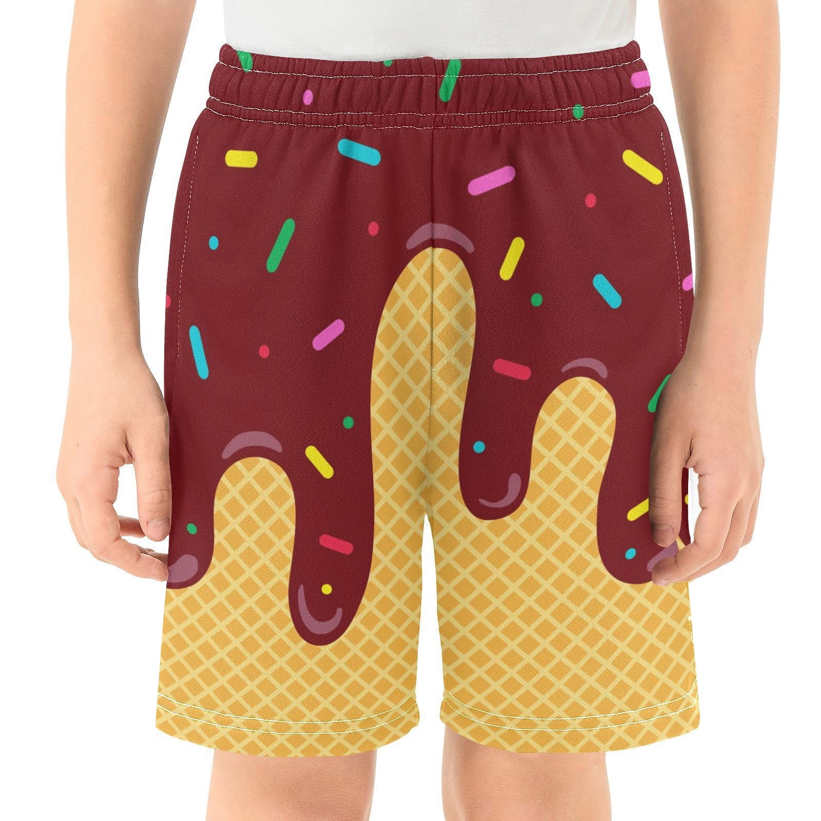 Youth Ice Cream Shorts (Multiple Styles & Sizes) Coffee 11-12 Years ...
