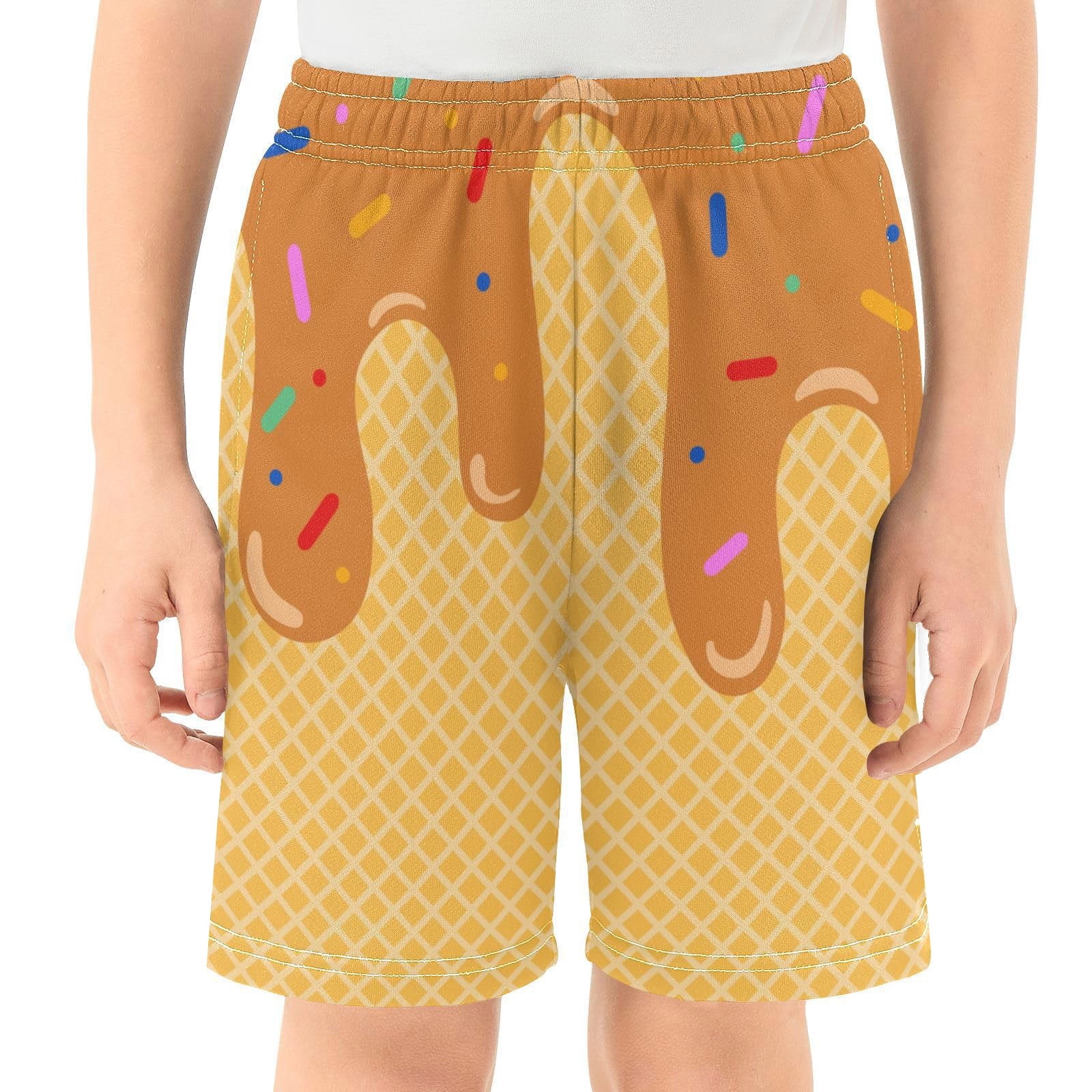Youth Ice Cream Shorts (Multiple Styles & Sizes) Khaki 7-8 Years ...
