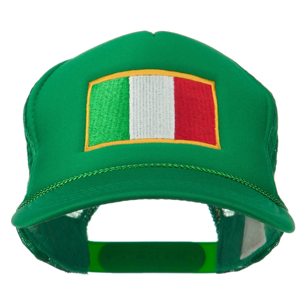 Youth Italy Flag Embroidered Foam Mesh Back Cap - Kelly OSFM - Walmart.com