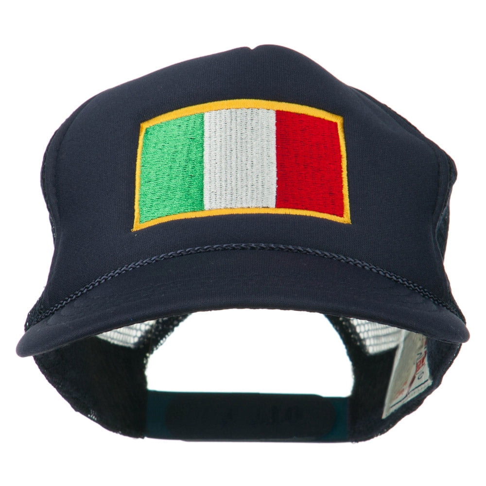Youth Italy Flag Embroidered Foam Mesh Back Cap - Navy OSFM - Walmart.com