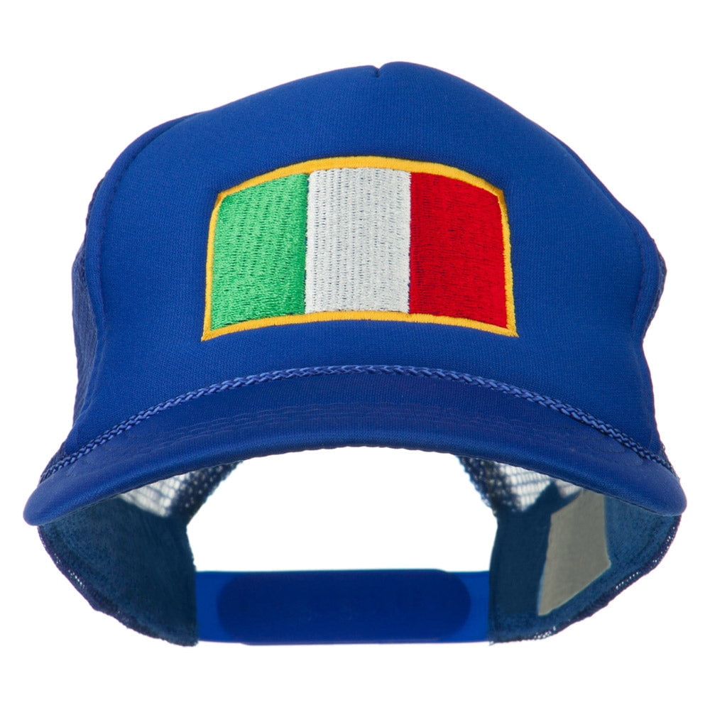 Youth Italy Flag Embroidered Foam Mesh Back Cap - Royal OSFM - Walmart.com