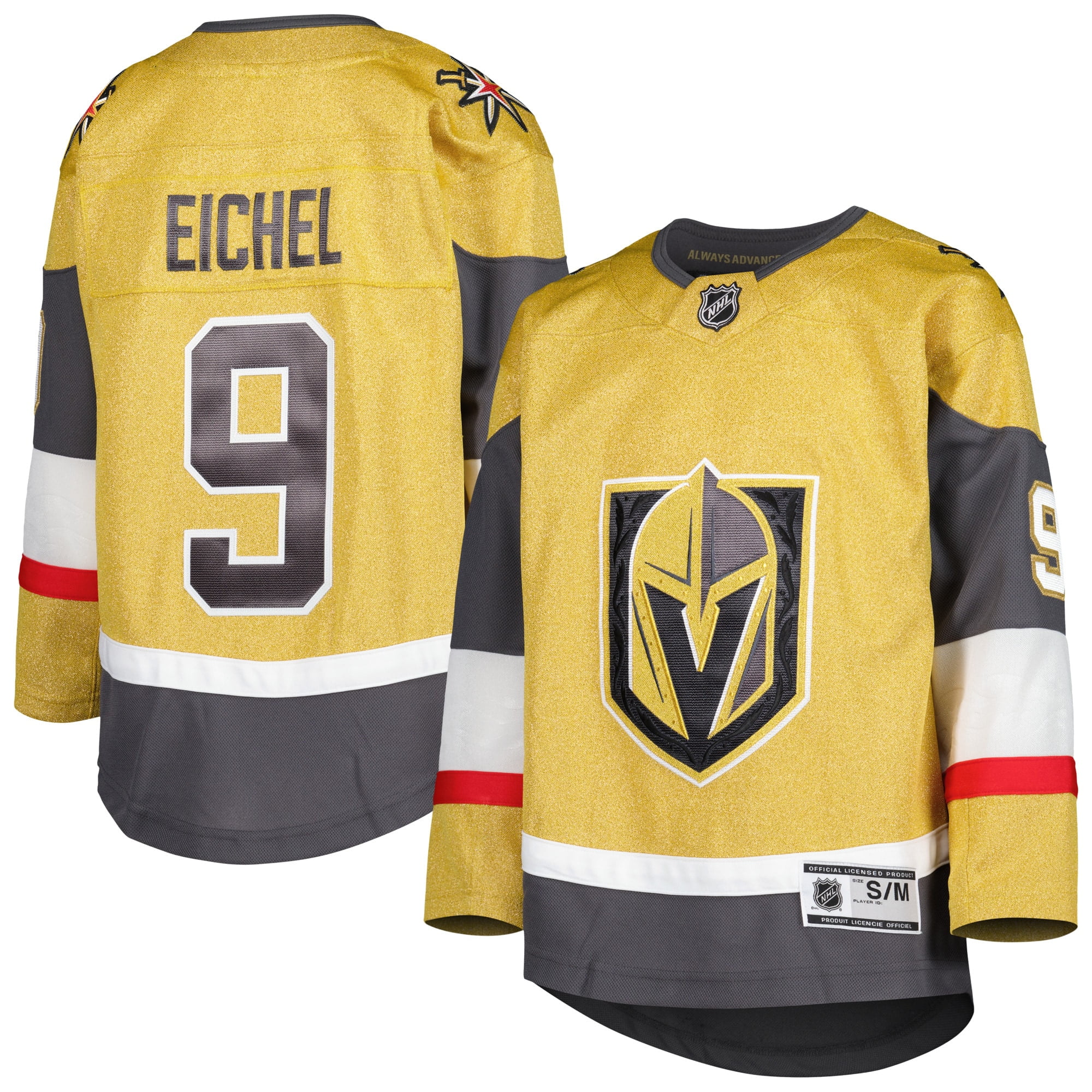 Youth Jack Eichel Gold Vegas Golden Knights Home Premier Player Jersey ...
